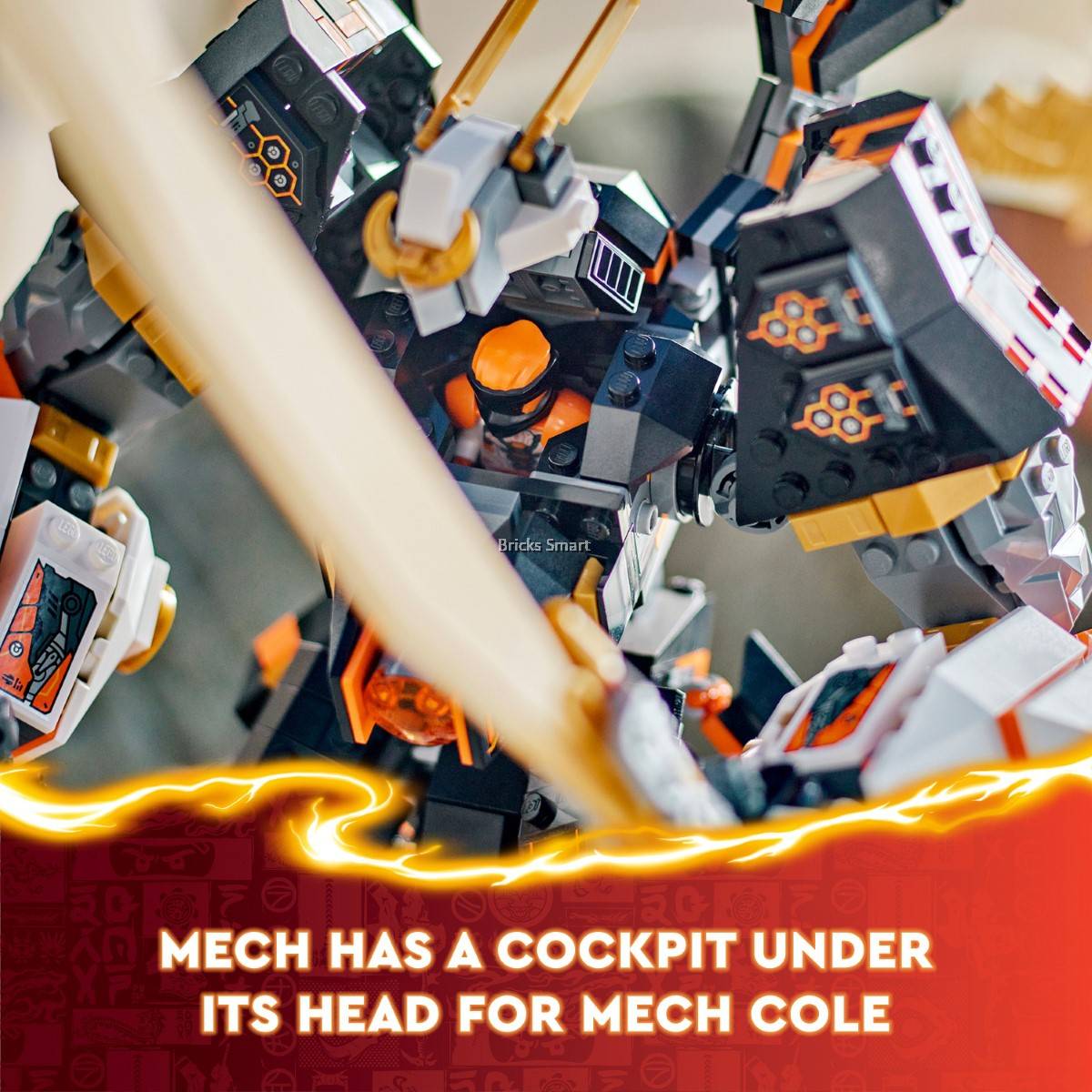 LEGO 71821 Ninjago Cole's Titan Dragon Mech Building Toy Set