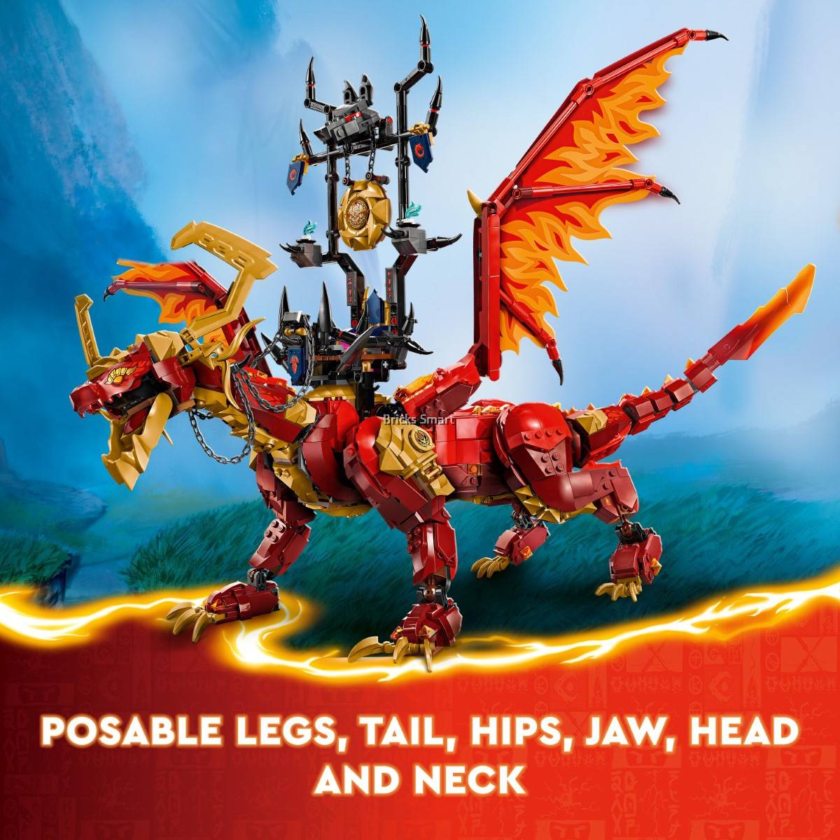 LEGO 71822 Ninjago Source Dragon of Motion Building Toy Set