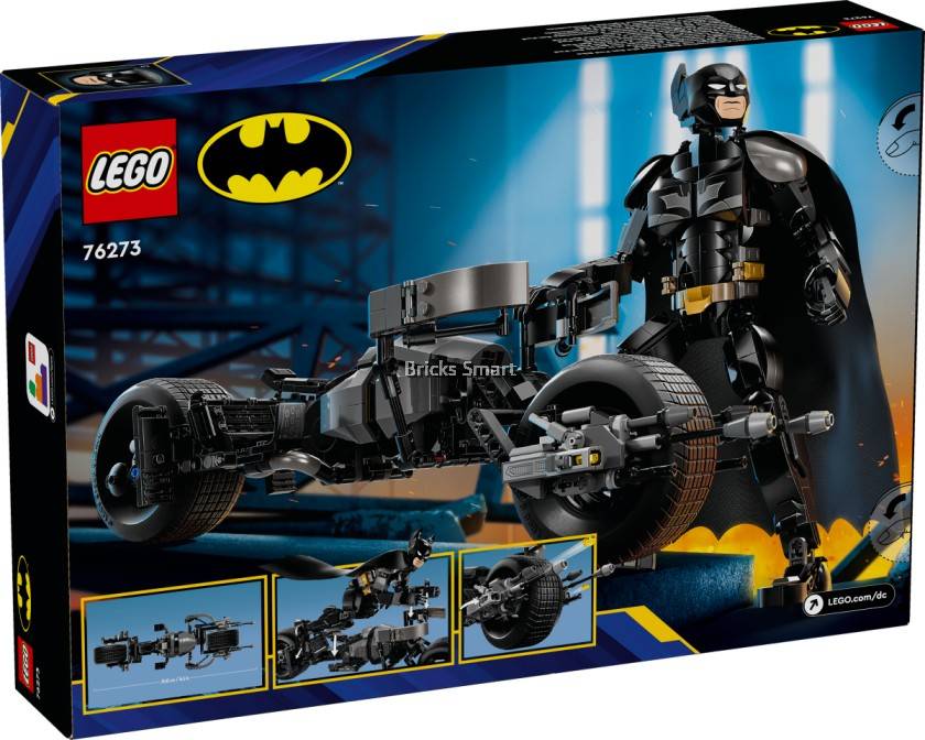 LEGO 76273 DC Super Heroes Batman Construction Figure and the Bat-Pod ...