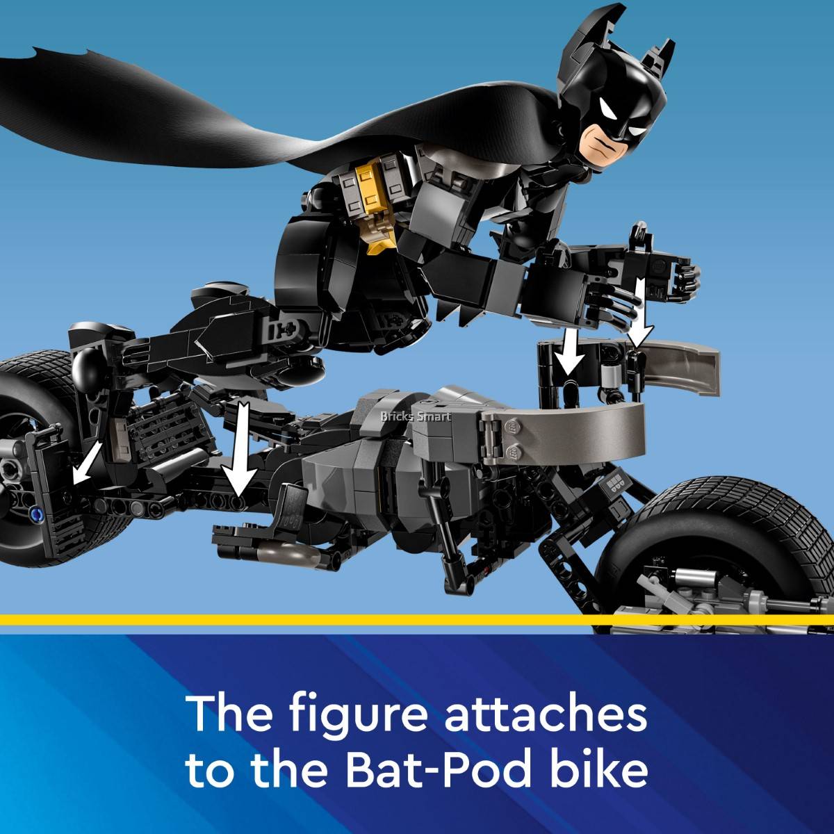 LEGO 76273 DC Super Heroes Batman Construction Figure and the Bat-Pod Bike Building Toy Set