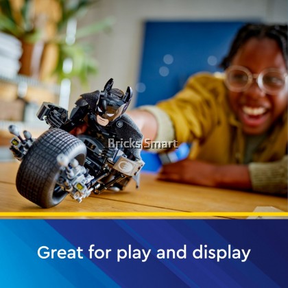 LEGO 76273 DC Super Heroes Batman Construction Figure and the Bat-Pod ...