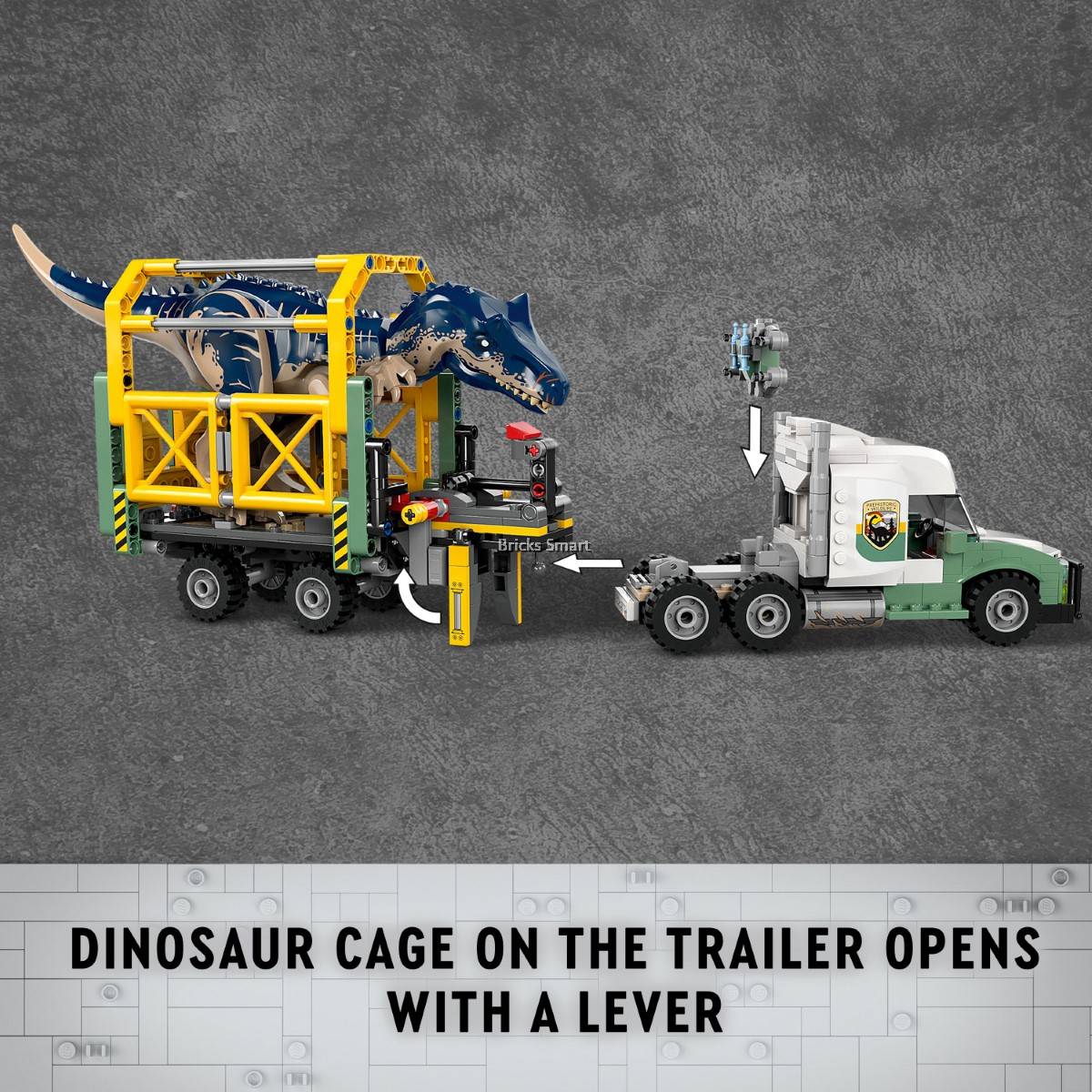 LEGO 76966 Jurassic World Dinosaur Missions: Allosaurus Transport Truck ...