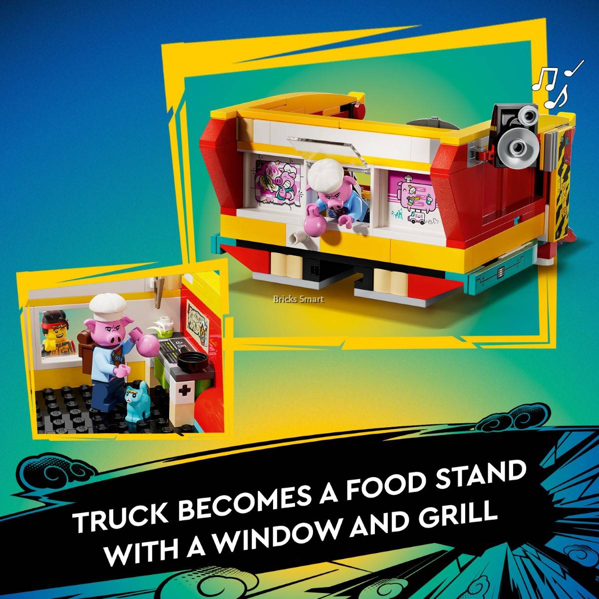 LEGO 80055 Monkie Kid Monkie Kid's Team Power Truck Building Toy Set