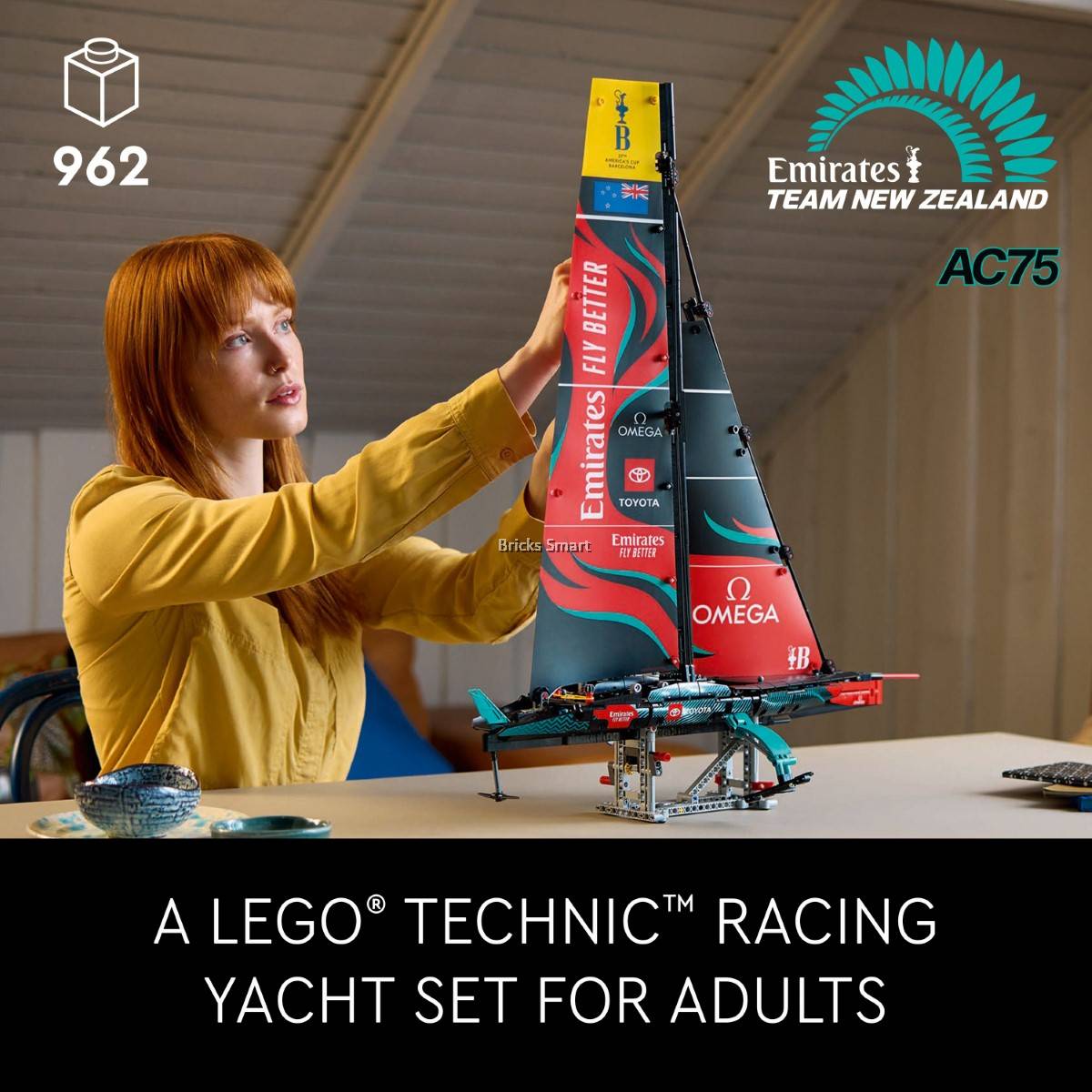 LEGO 42174 Technic Emirates Team New Zealand AC75 Yacht Building Toy Set