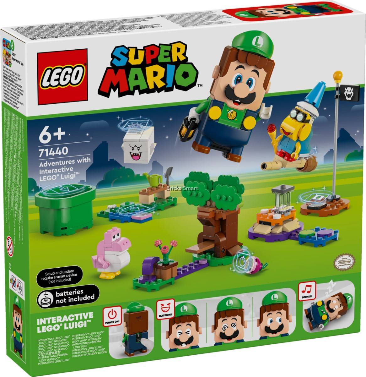 LEGO 71440 Super Mario Adventures with Interactive LEGO Luigi Building ...