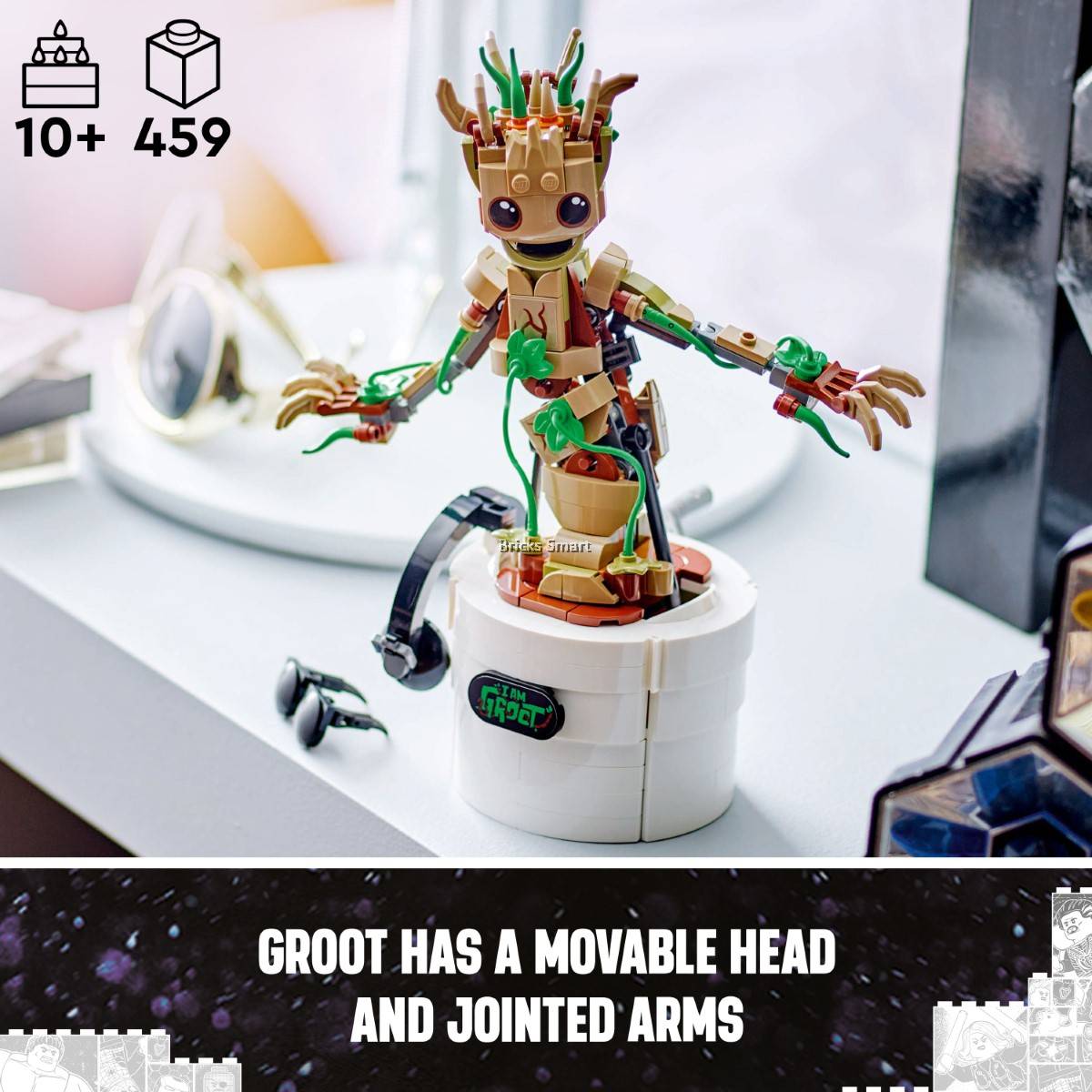 LEGO 76297 Marvel Dancing Groot Building Toy Set
