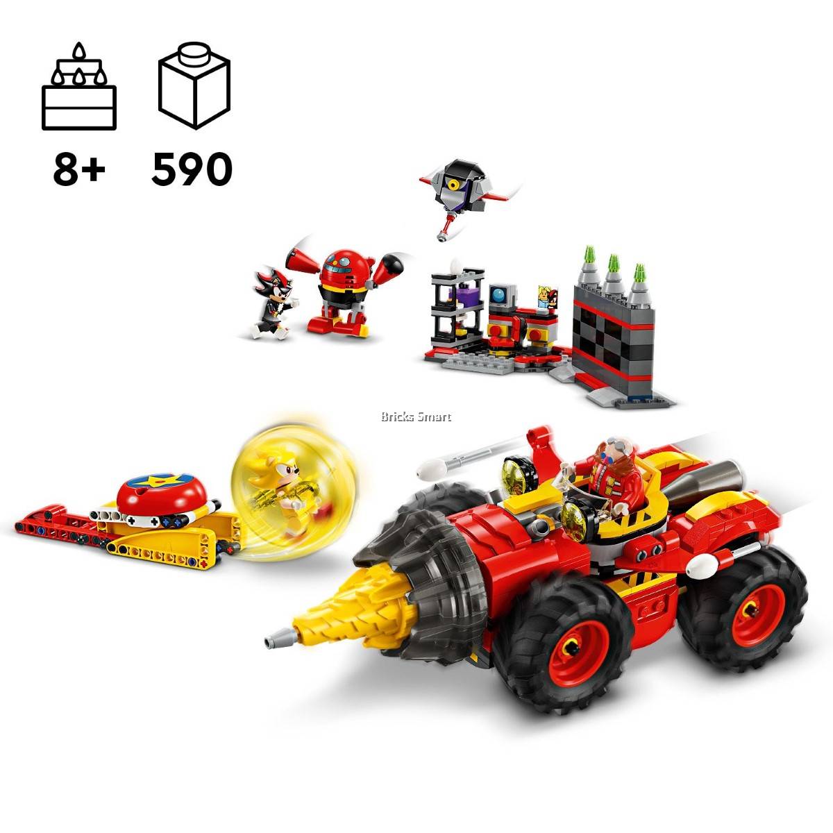 LEGO 76999 Sonic Super Sonic vs. Egg Drillster Building Toy Set
