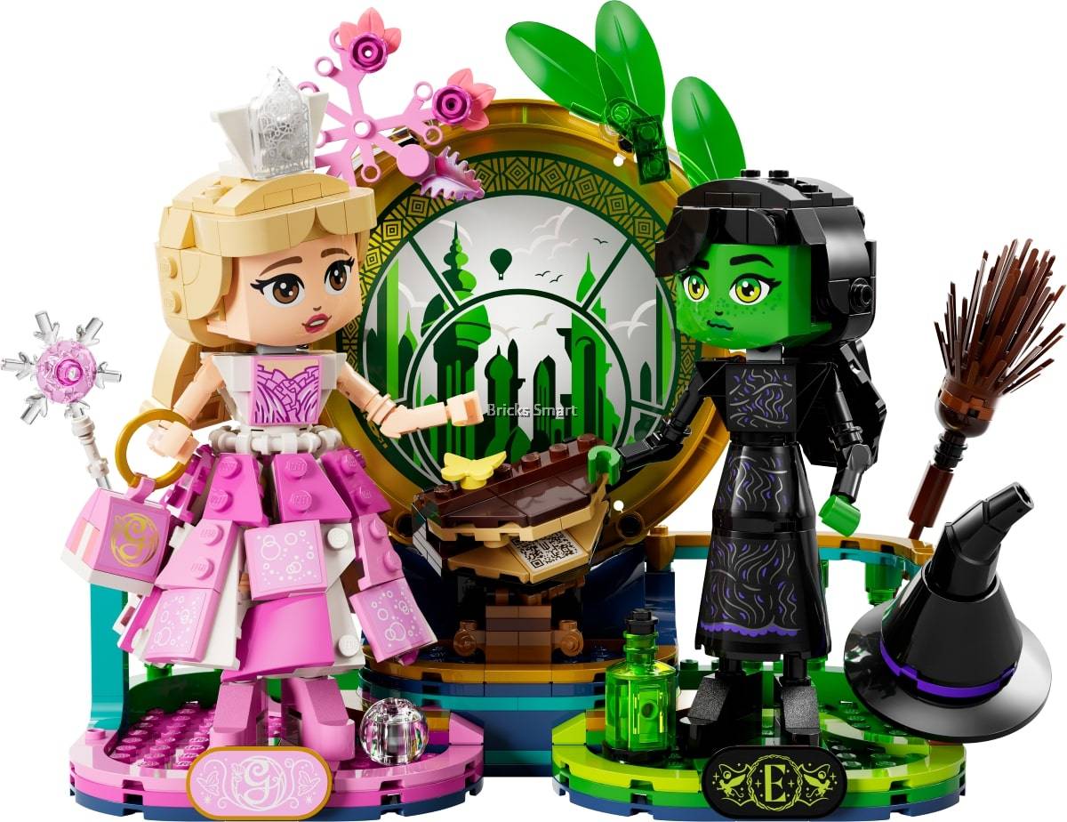 LEGO 75682 Wicked Elphaba & Glinda Figures Building Toy Set (558 Pieces)