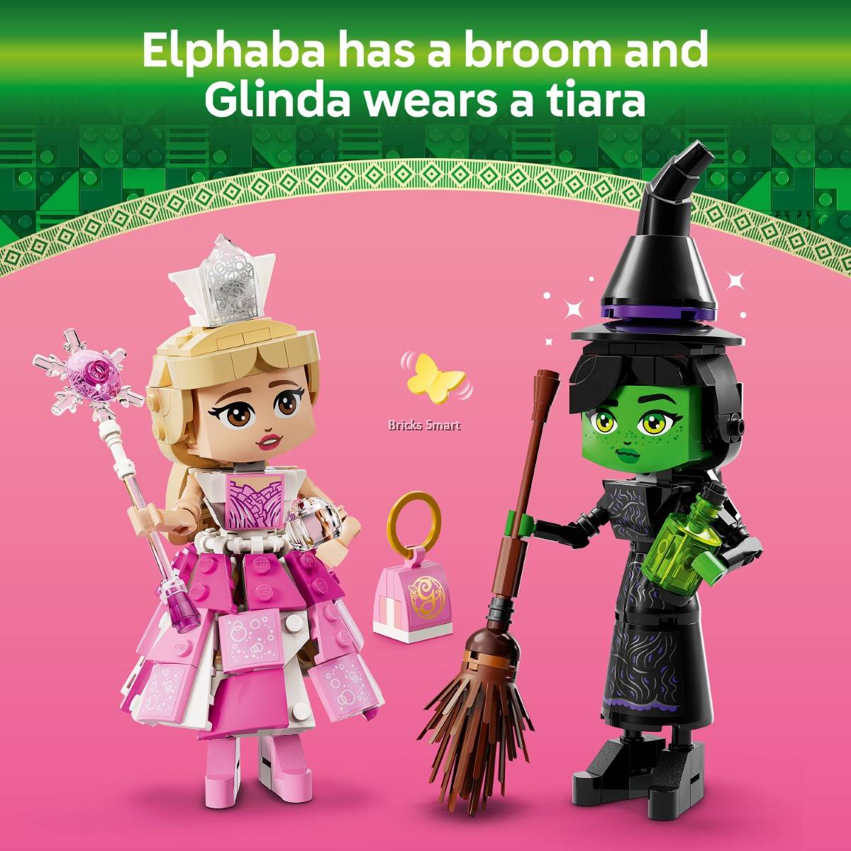 LEGO 75682 Wicked Elphaba & Glinda Figures Building Toy Set (558 Pieces)