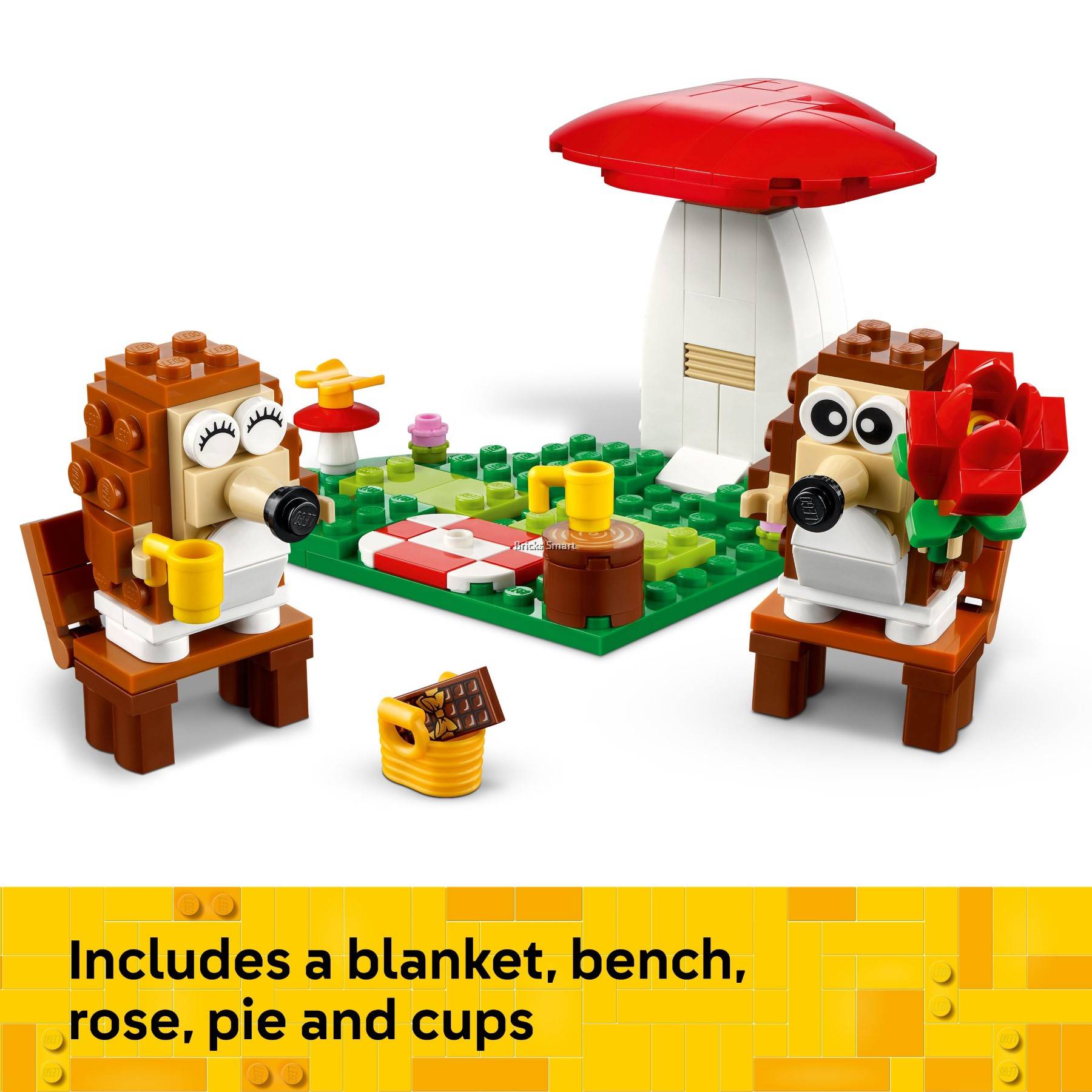 LEGO 40711 Hedgehog Picnic Date Building Toy Set (116 Pieces)