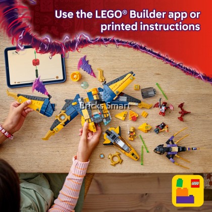 LEGO 71833 Ninjago Ras and Arin's Super Storm Jet Building Toy Set (510 ...