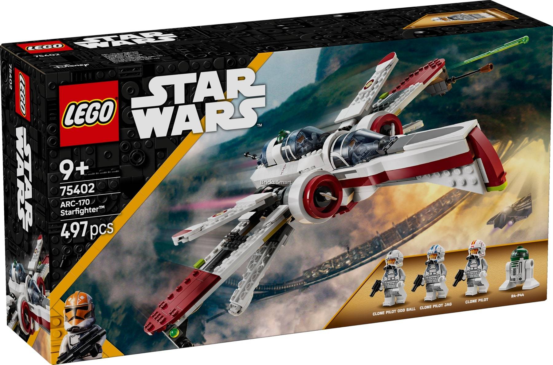 LEGO 75402 Star Wars ARC-170 Starfighter Building Toy Set (497 Pieces)