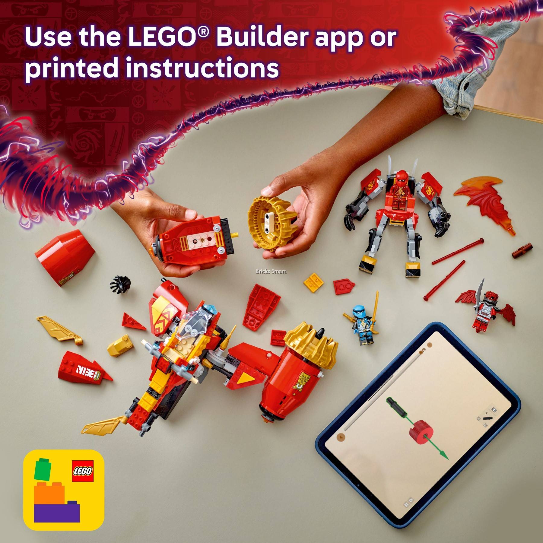 LEGO 71830 Ninjago Kai's Mech Storm Rider Building Toy Set (333 Pieces)