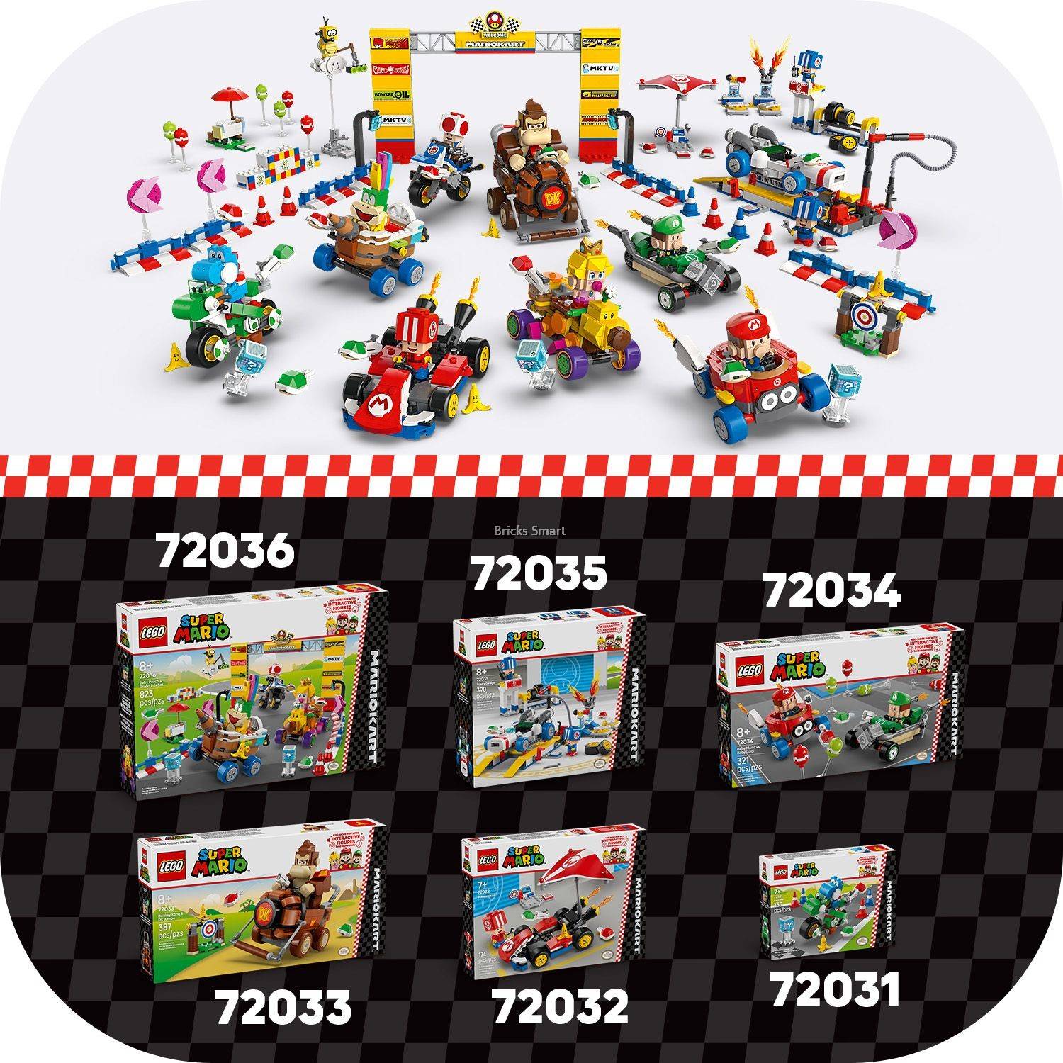 LEGO 72036 Super Mario Kart – Baby Peach & Grand Prix Set Building Toy ...