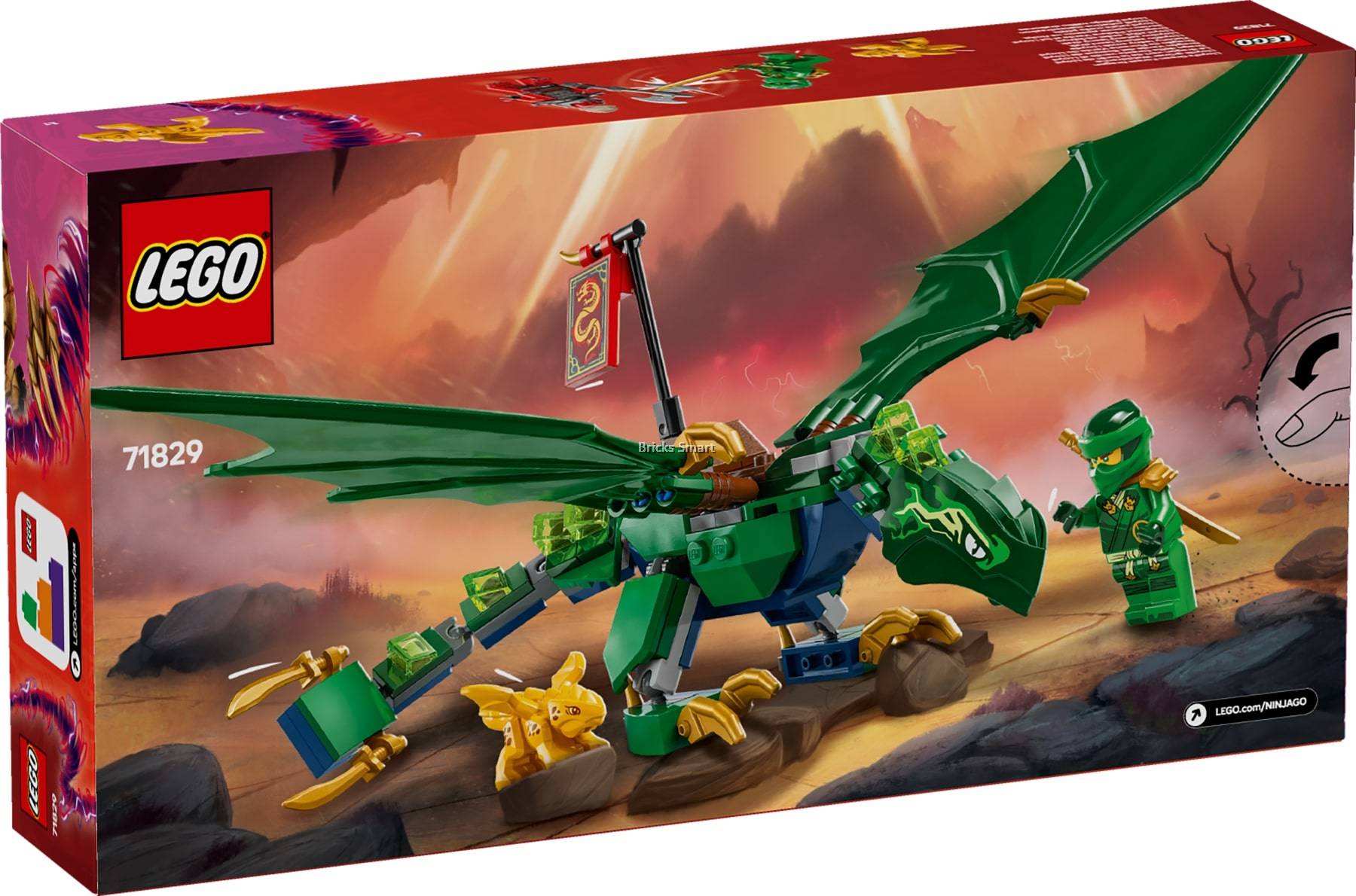 LEGO 71829 Ninjago Lloyd's Green Forest Dragon Building Toy Set (128 ...