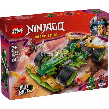 LEGO 71828 Ninjago Lloyd's Pull-Back Race Car Building Toy Set (181 Pieces)
