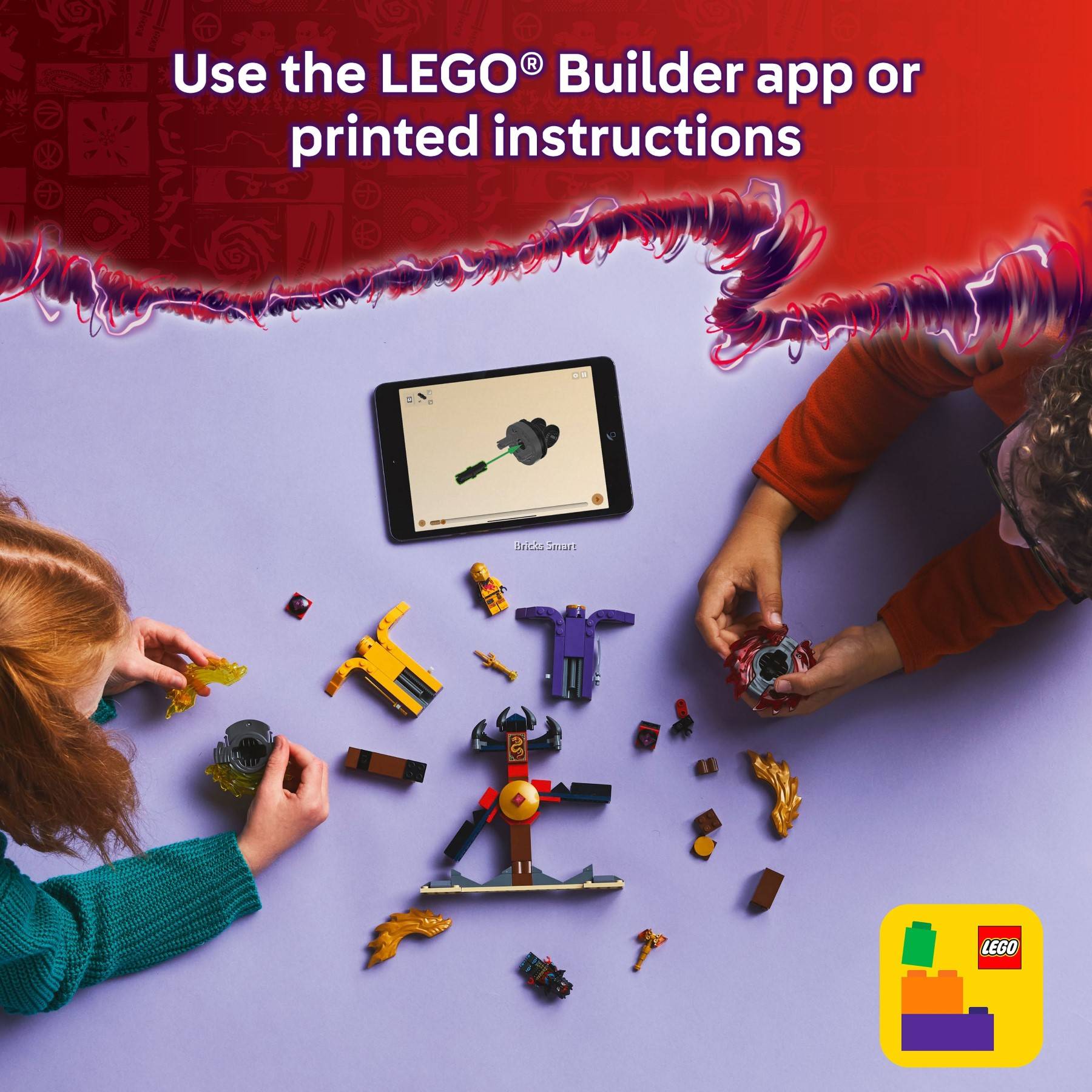 LEGO 71826 Ninjago Dragon Spinjitzu Battle Pack Building Toy Set (186 ...