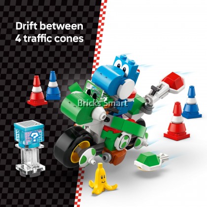 LEGO 72031 Super Mario Kart – Yoshi Bike Building Toy Set (133 Pieces)