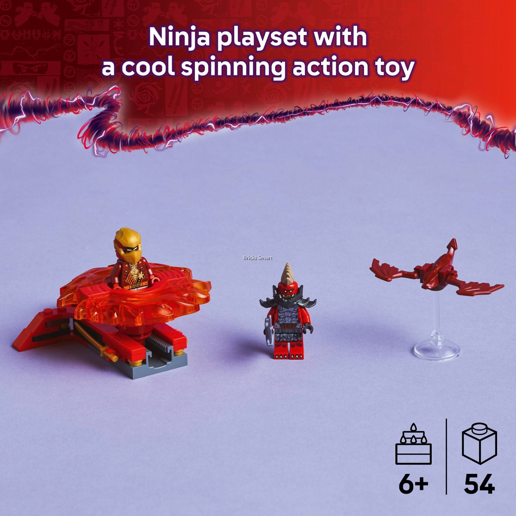 LEGO 71823 Ninjago Kai's Dragon Spinjitzu Spinner Building Toy Set (54 ...