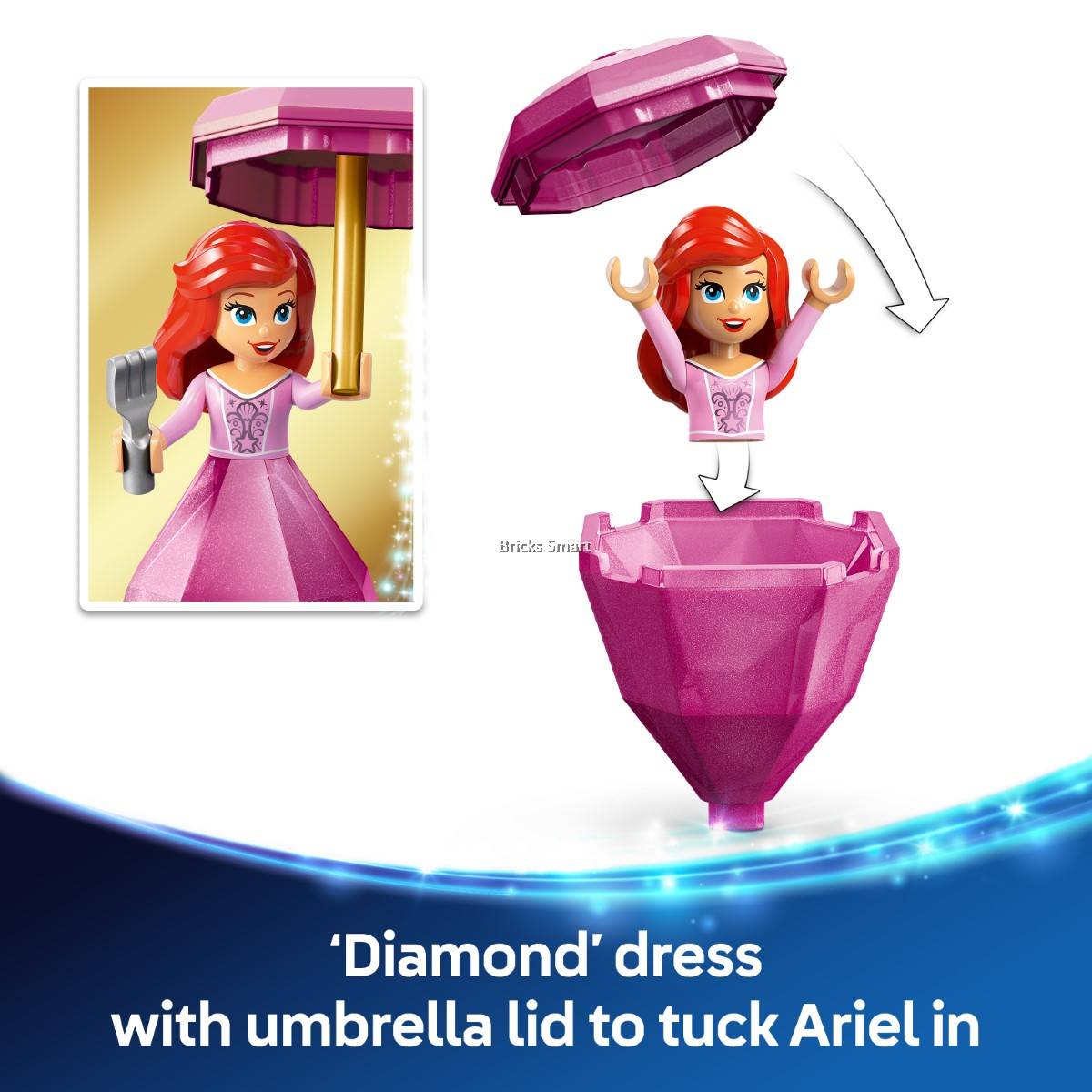 LEGO 43259 Disney Twirling Ariel Building Toy Set (93 Pieces)
