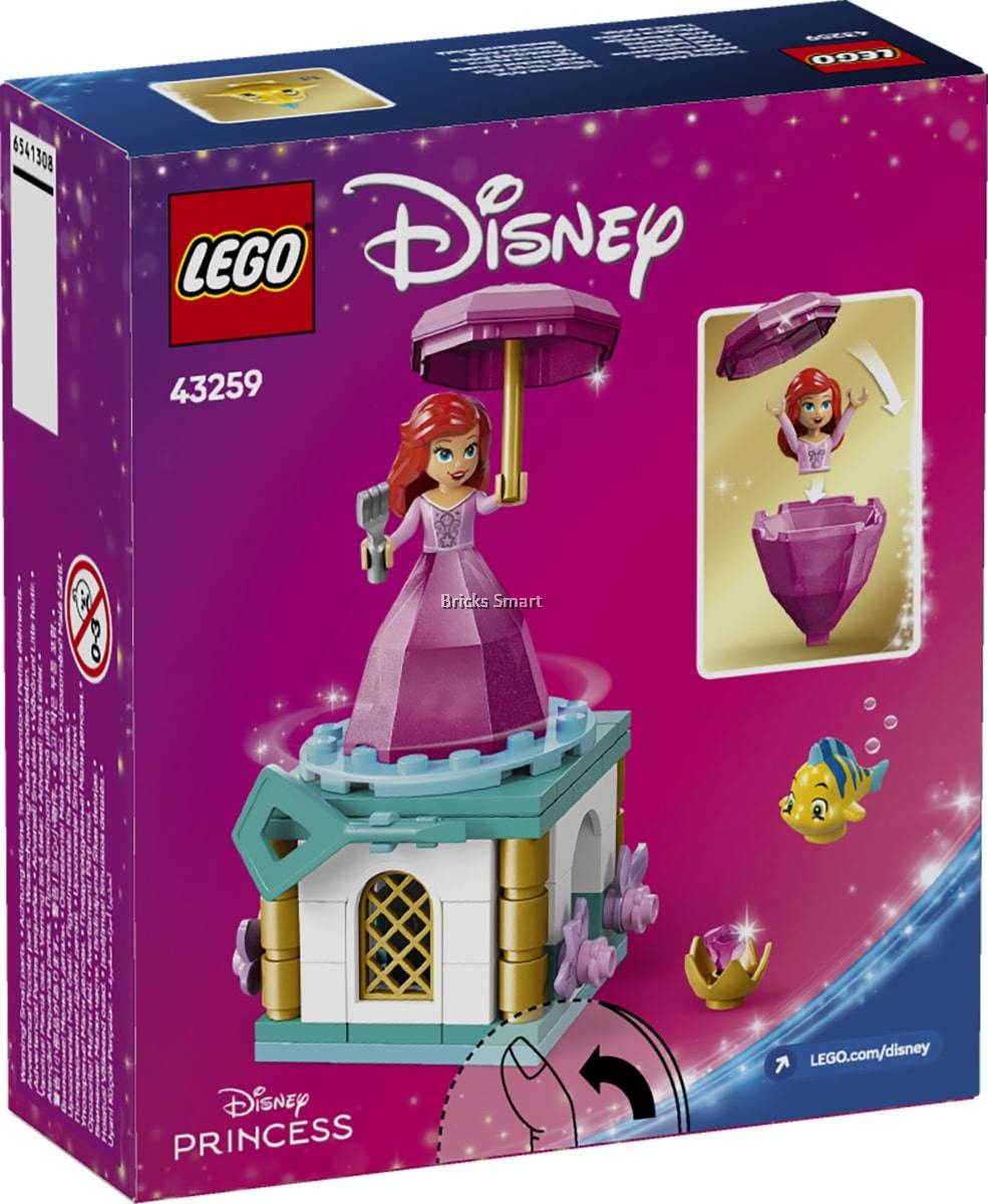 LEGO 43259 Disney Twirling Ariel Building Toy Set (93 Pieces)