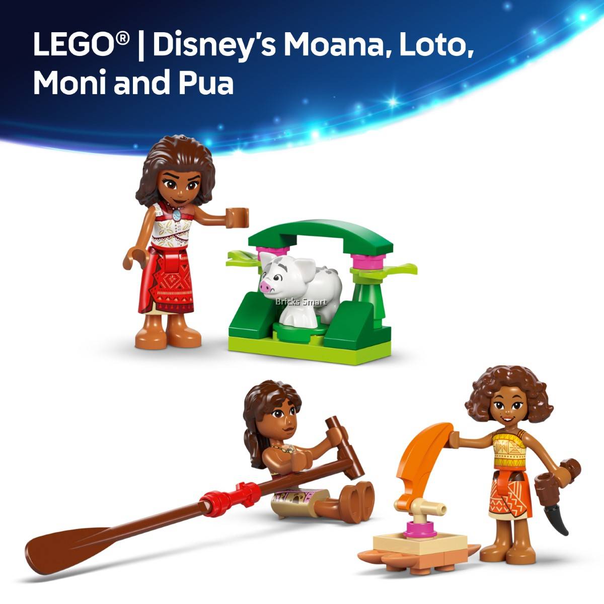 LEGO 43270 Disney Moana's Adventure Canoe Building Toy Set (529 Pieces)