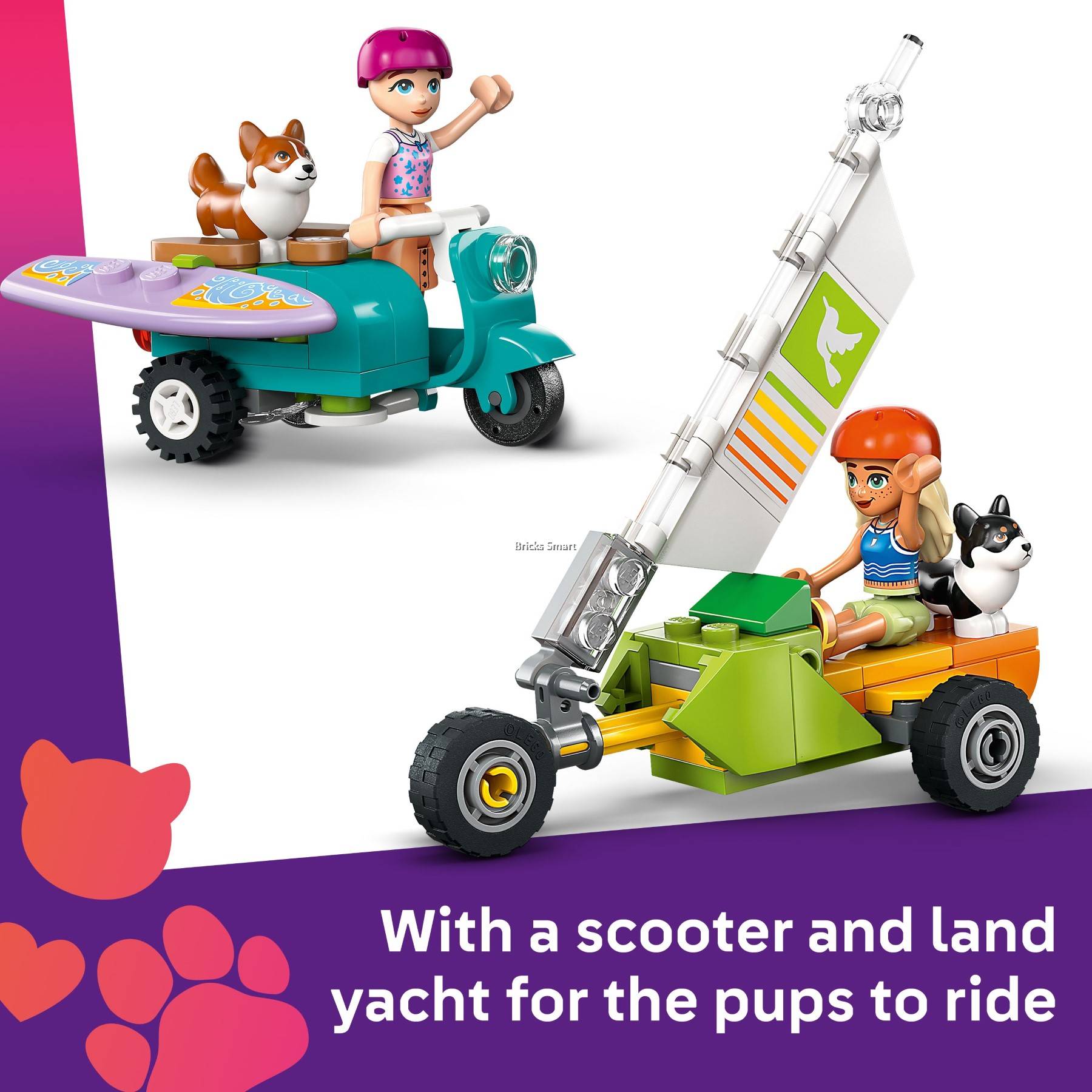 LEGO 42641 LEGO Friends Surfing Dogs and Scooter Adventure Building Toy ...
