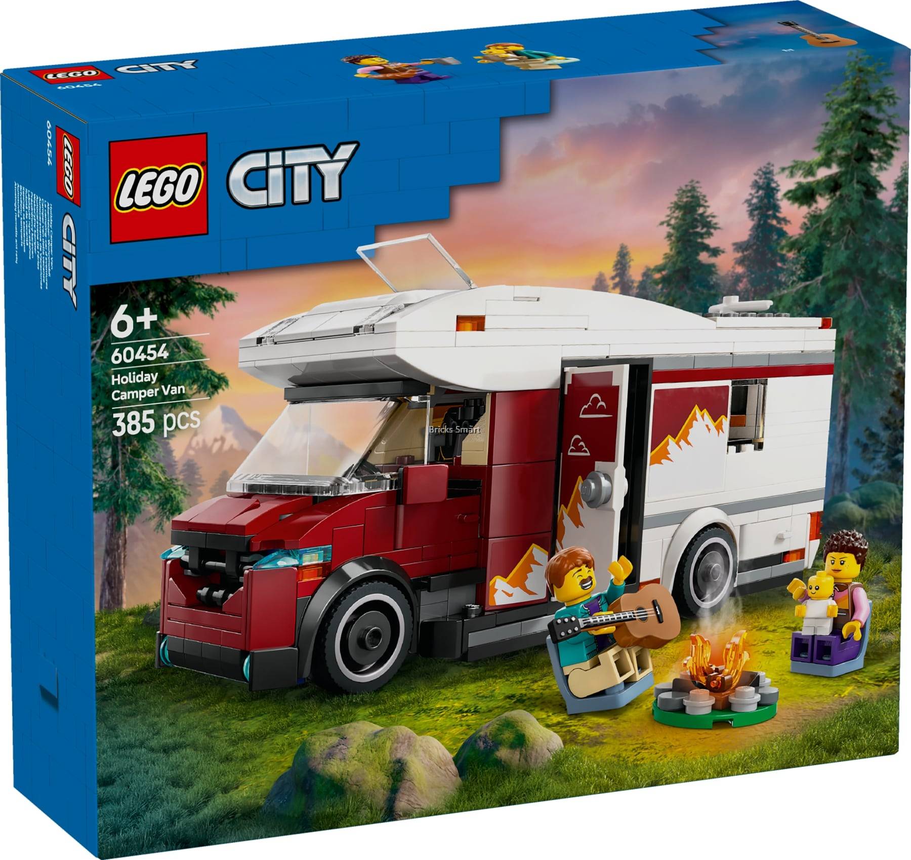 LEGO 60454 City Holiday Adventure Camper Van Building Toy Set (385 Pieces)