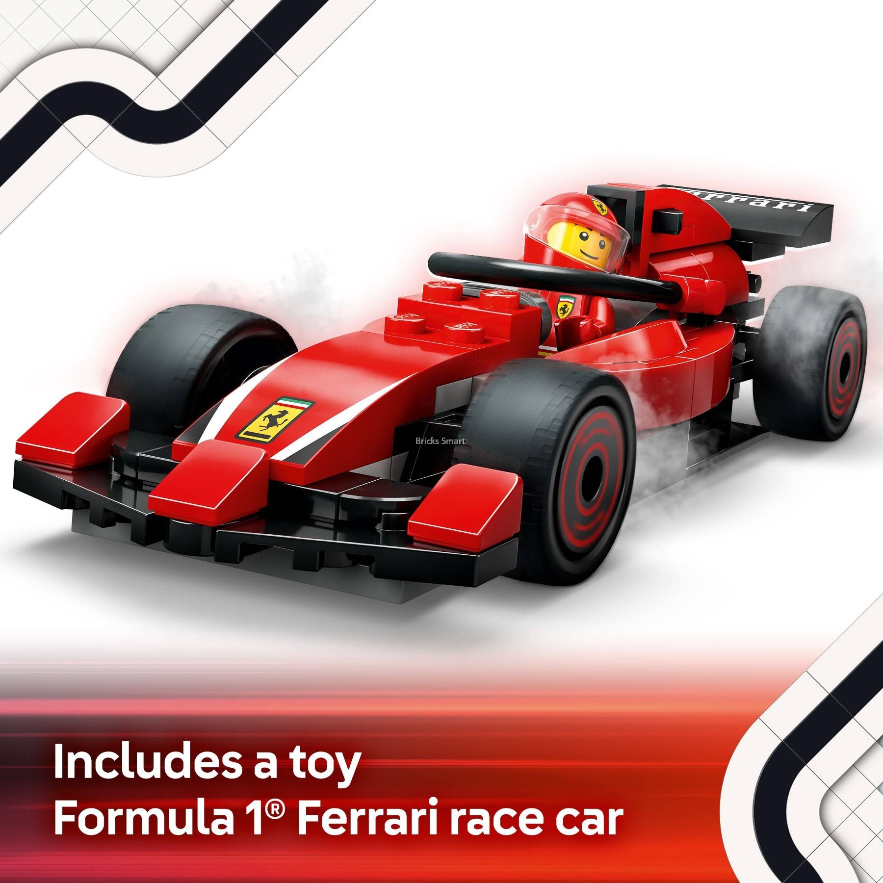 LEGO 60443 City Fomula F1 Pit Stop & Pit Crew with Ferrari Car Building ...