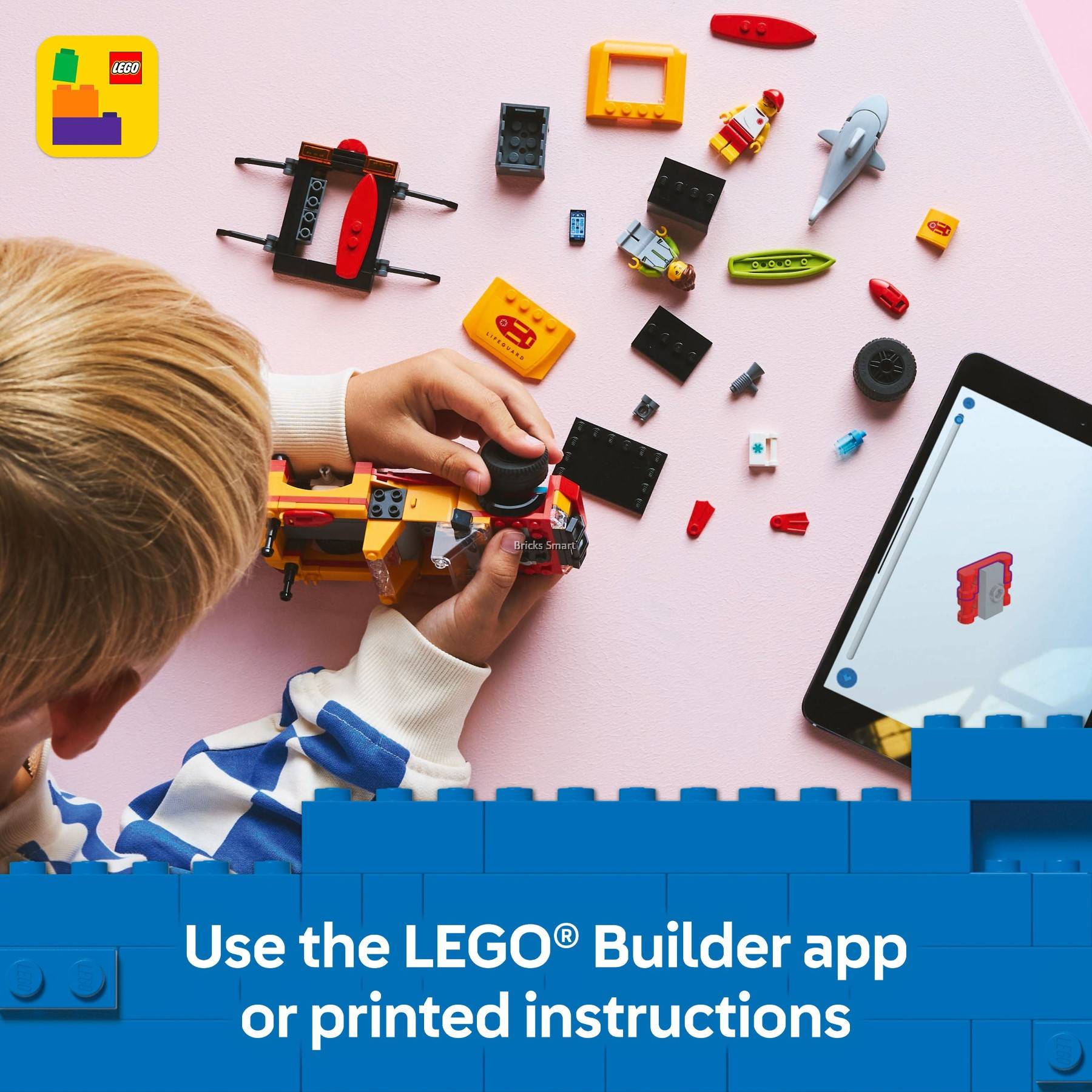 LEGO 60453 City Lifeguard Beach Rescue Truck Building Toy Set (214 Pieces)