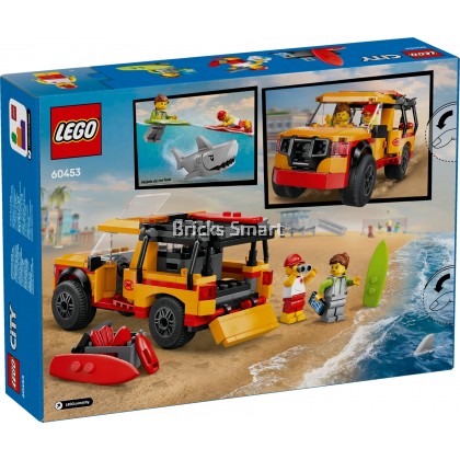LEGO 60453 City Lifeguard Beach Rescue Truck Building Toy Set (214 Pieces)