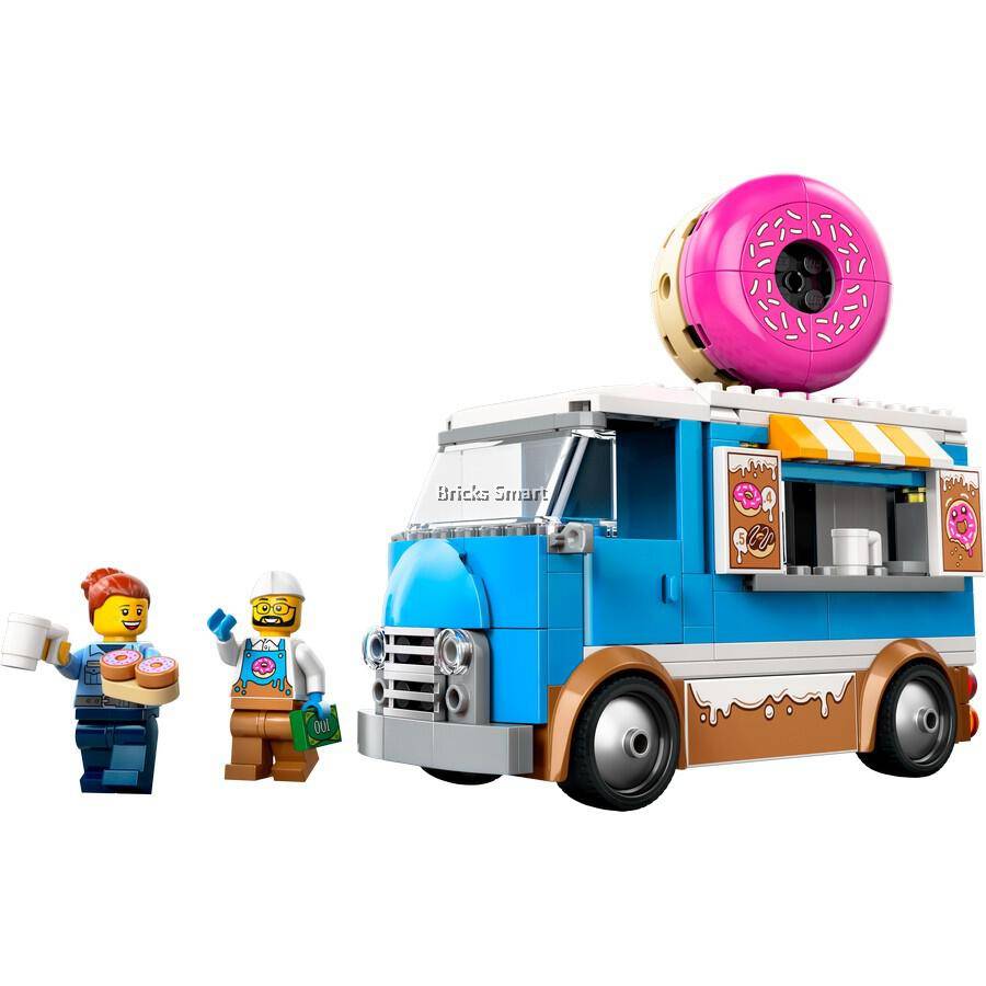 LEGO 60452 City Donut Truck Building Toy Set (196 Pieces)