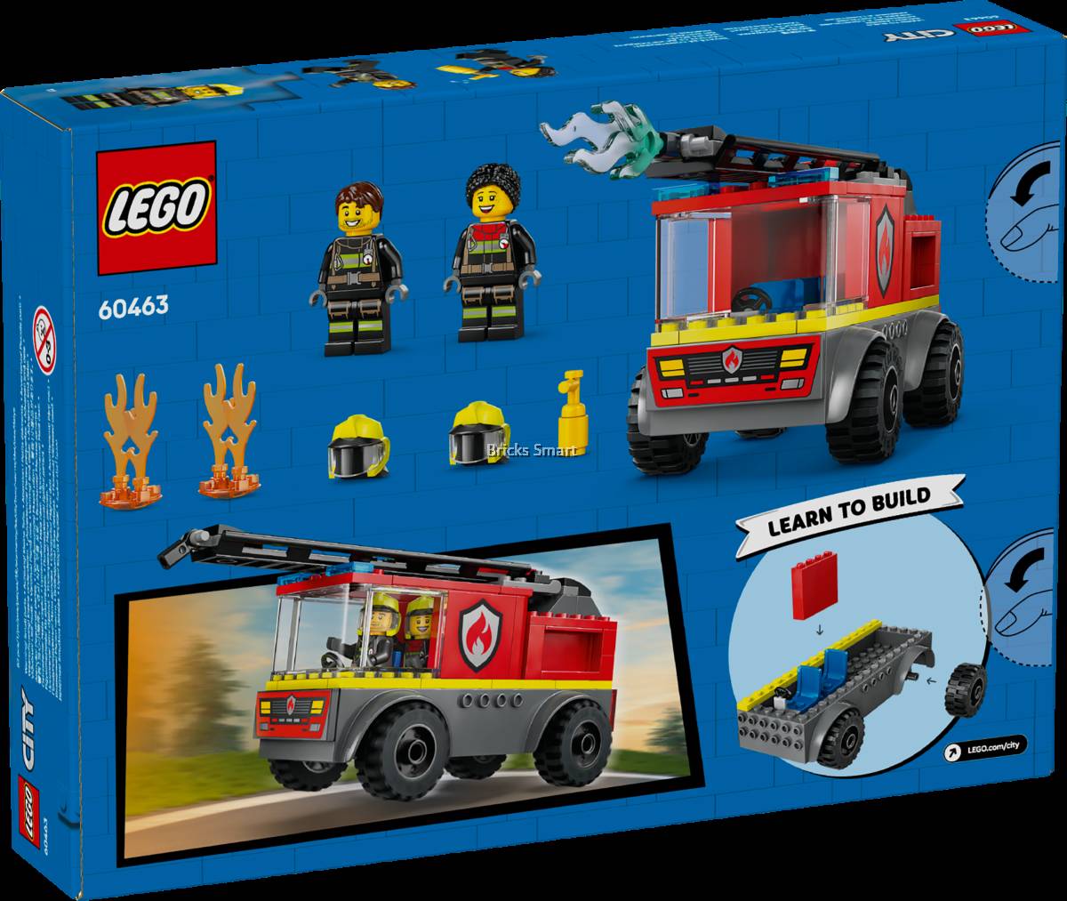 LEGO 60463 City Fire Ladder Truck Building Toy Set (82 Pieces)