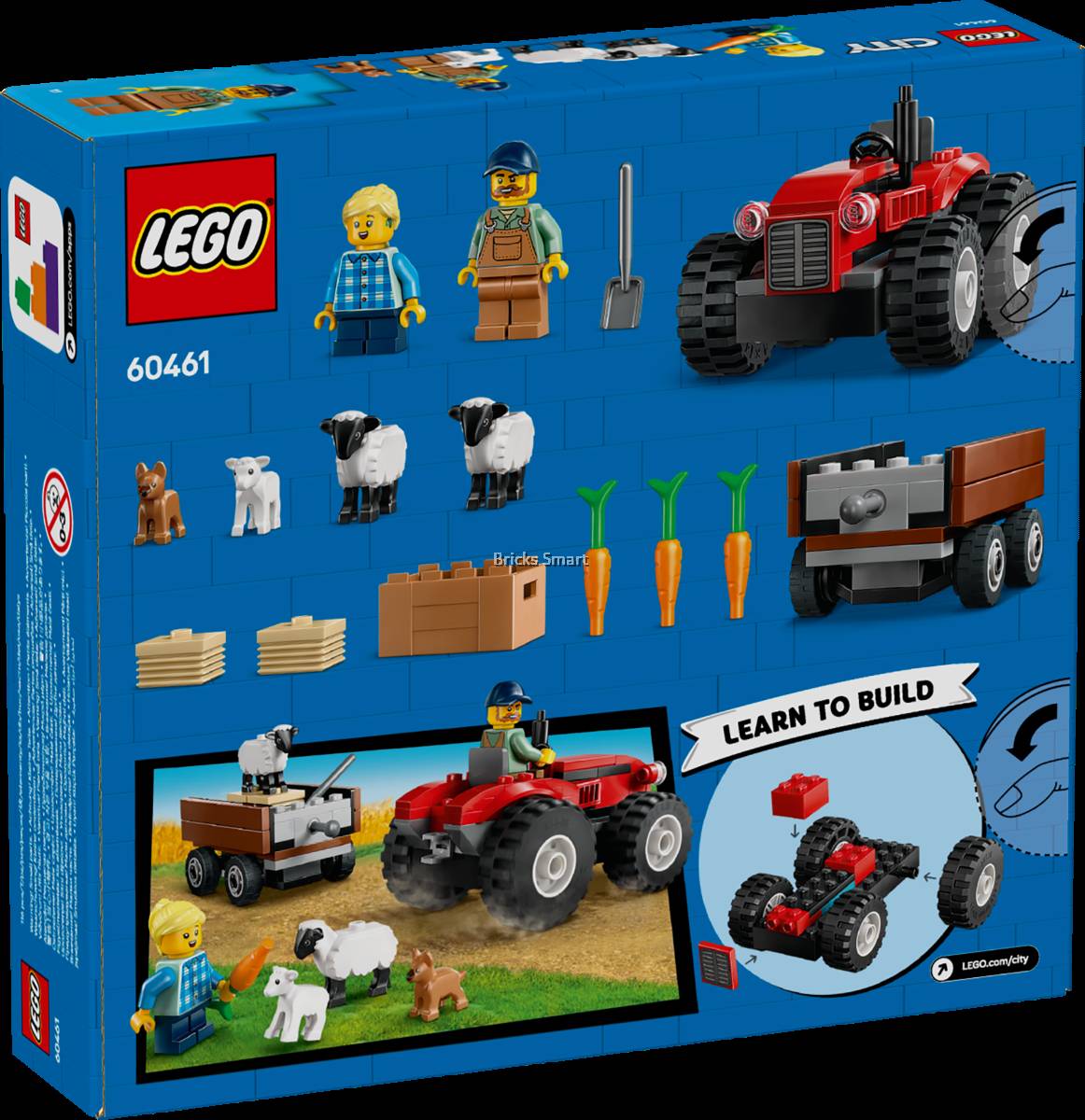 LEGO 60461 City Red Farm Tractor with Trailer & Sheep Building Toy Set ...