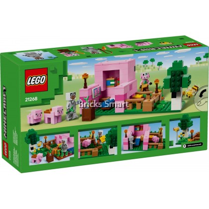 LEGO 21268 Minecraft The Baby Pig House Building Toy Set (238 Pieces)