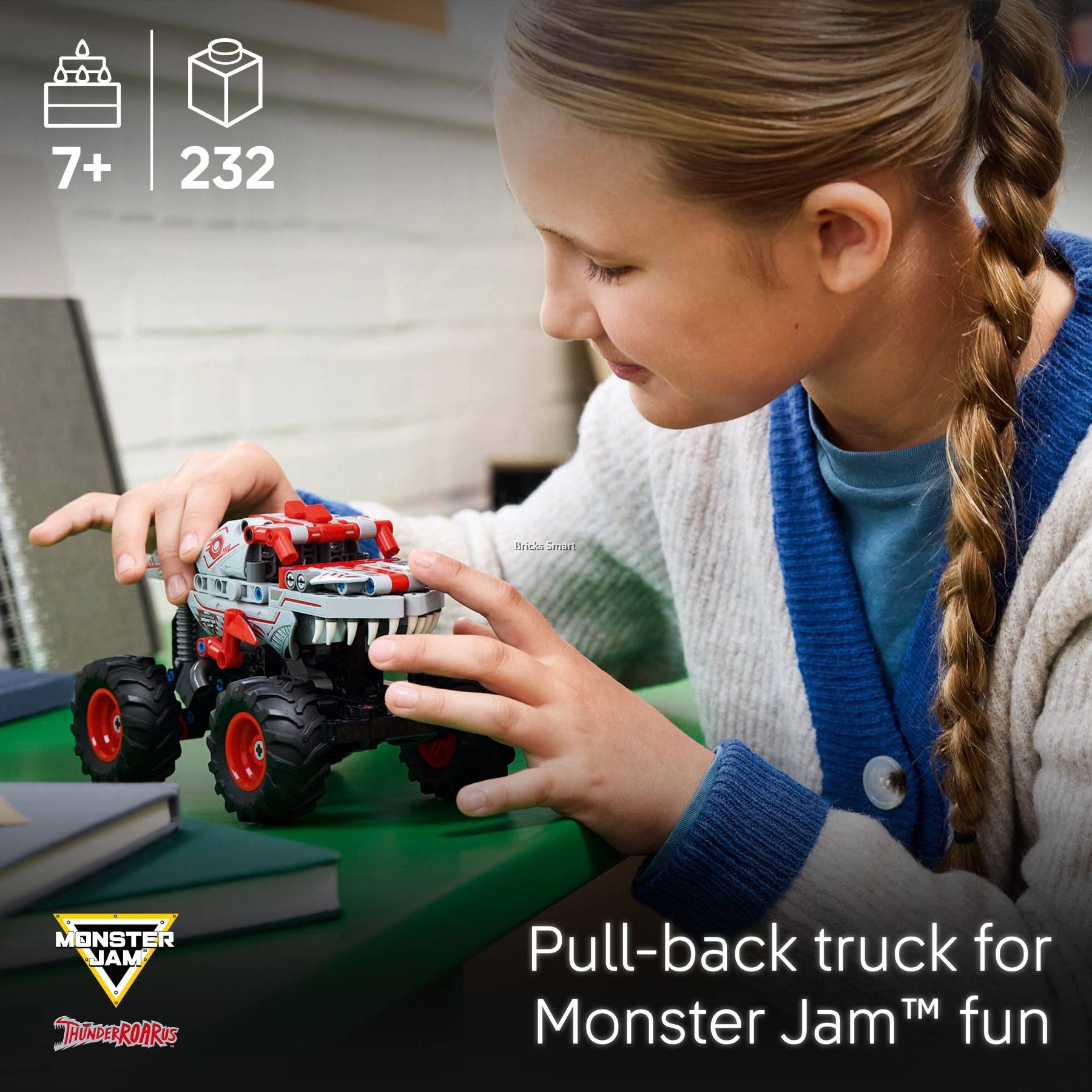 LEGO 42200 Technic Monster Jam ThunderROARus Pull-Back Building Toy Set ...