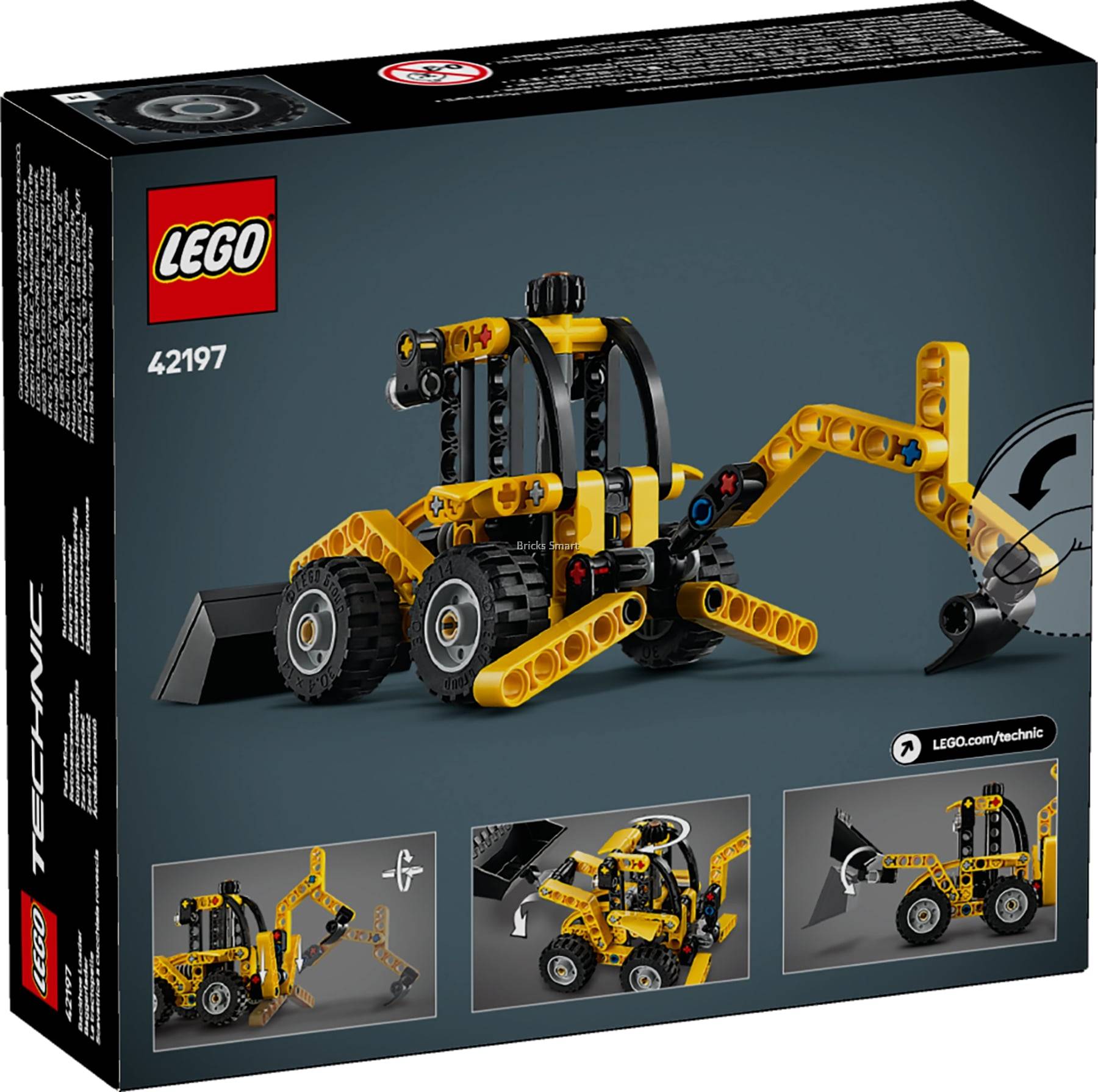 LEGO 42197 Technic Backhoe Loader Building Toy Set (104 Pieces)