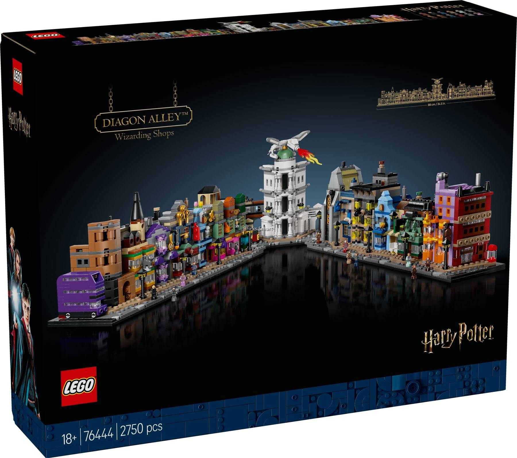 LEGO 76444 Harry Potter Diagon Alley Wizarding Shops Building Toy Set ...
