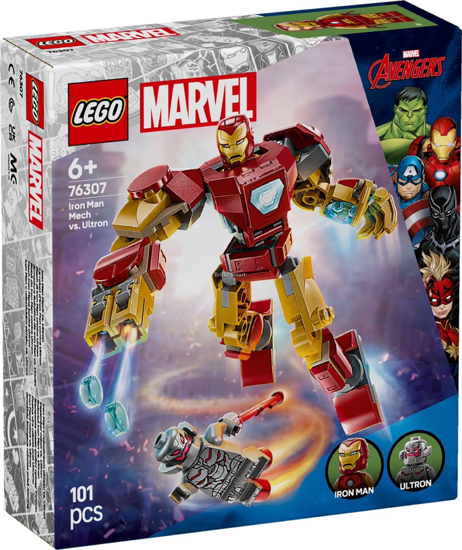 LEGO 76307 Marvel Super Heroes Iron Man Mech vs. Ultron Building Toy ...