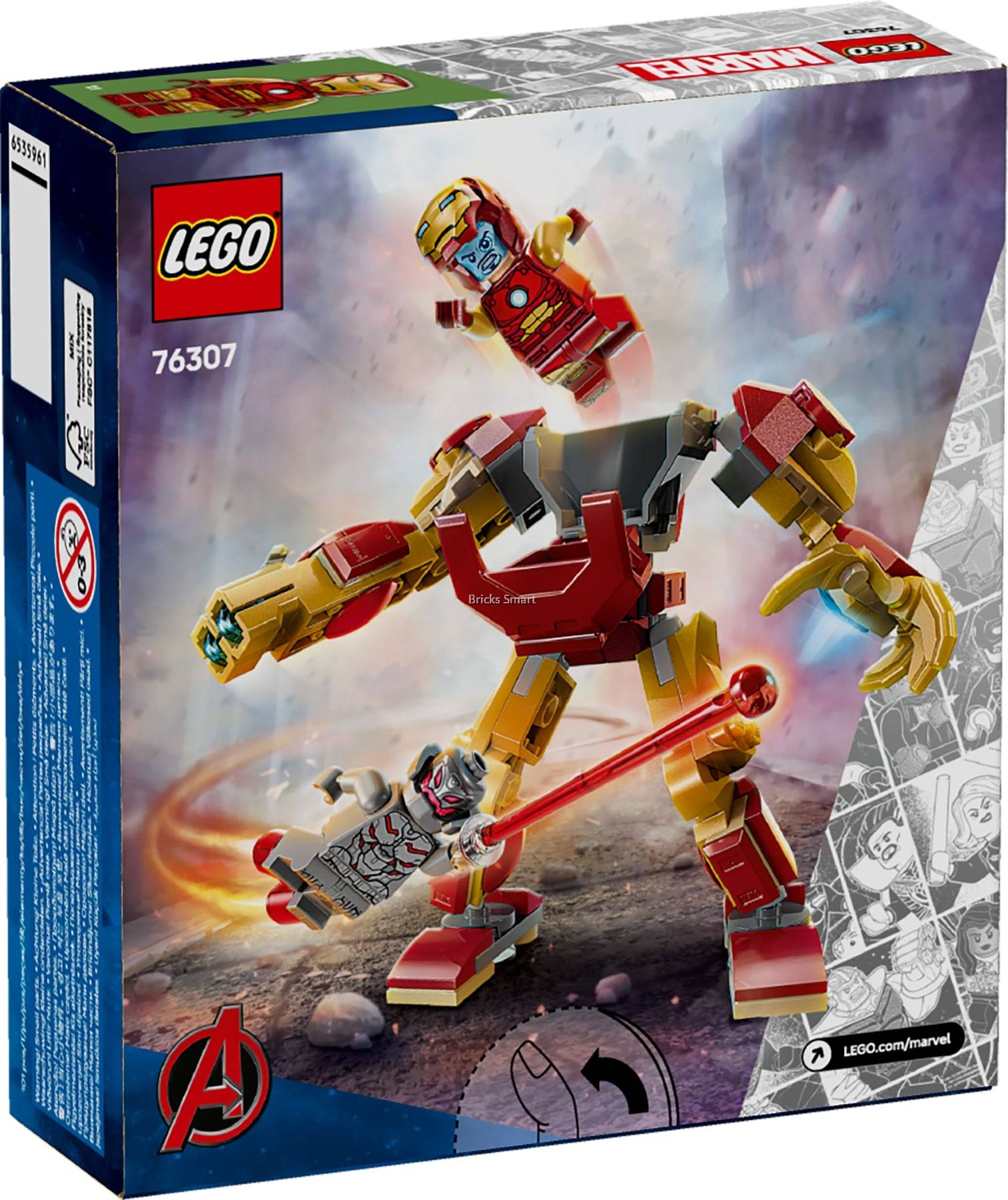 LEGO 76307 Marvel Super Heroes Iron Man Mech vs. Ultron Building Toy ...