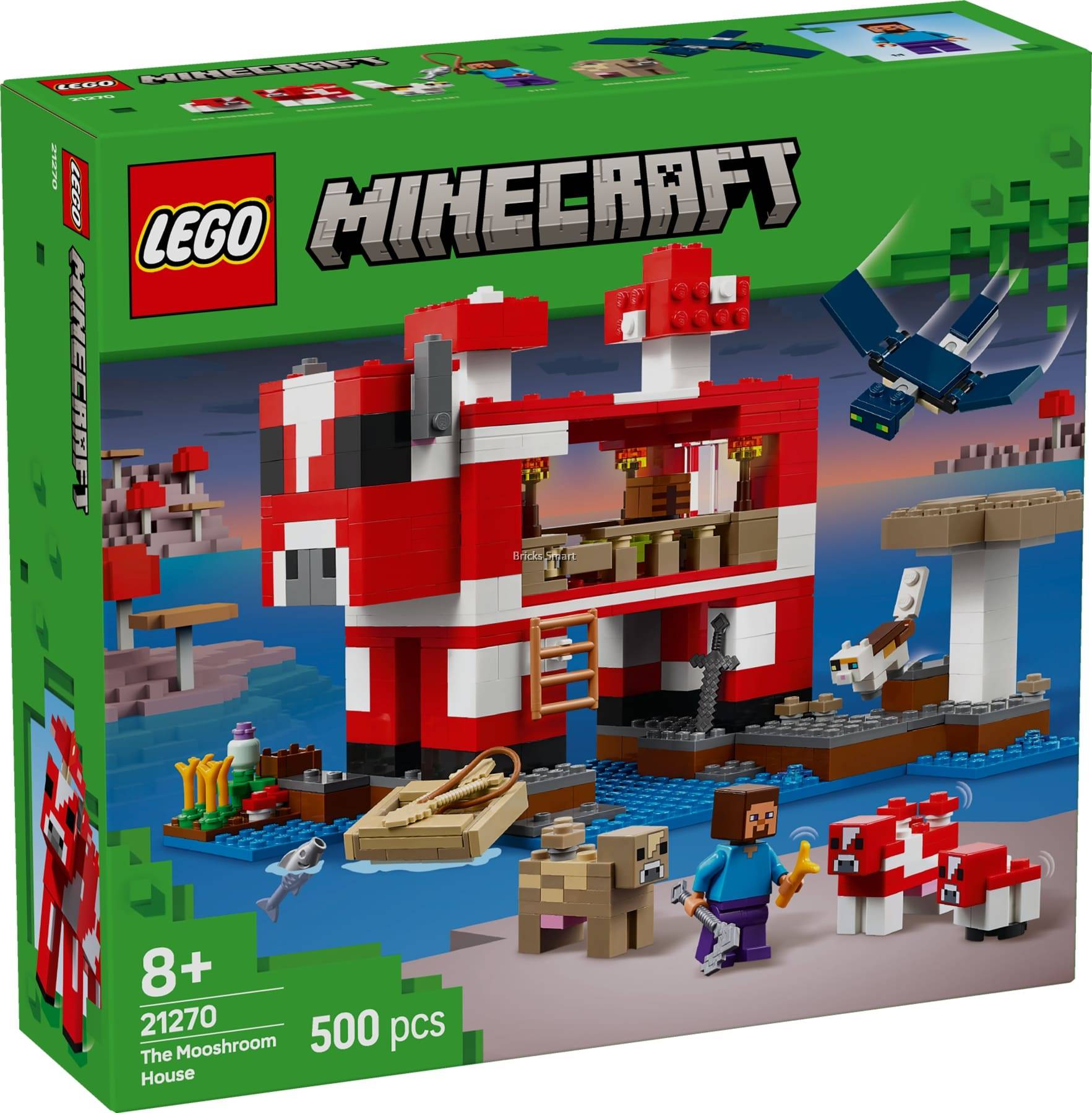 LEGO 21270 Miecraft The Mooshroom House Building Toy Set (500 Pieces)