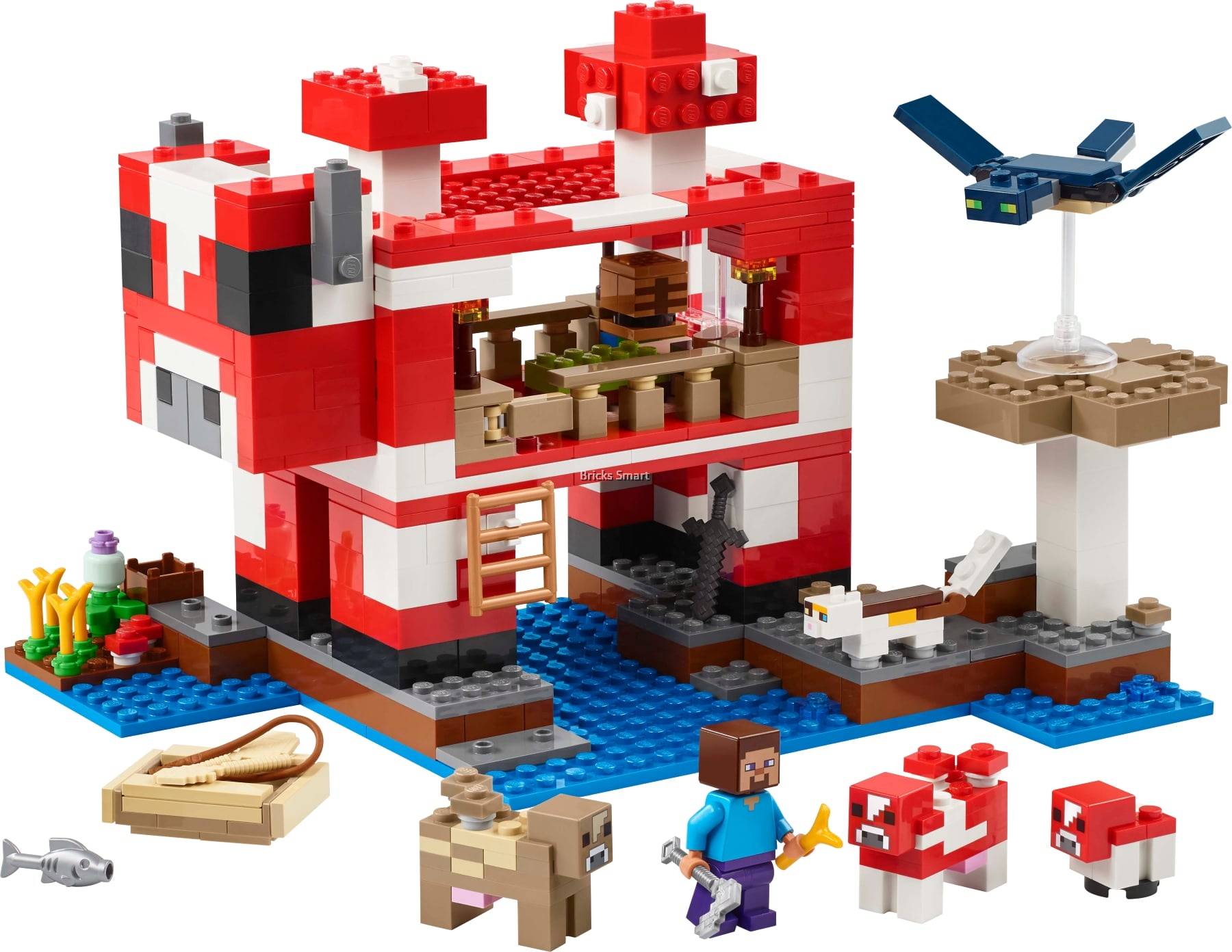 LEGO 21270 Miecraft The Mooshroom House Building Toy Set (500 Pieces)