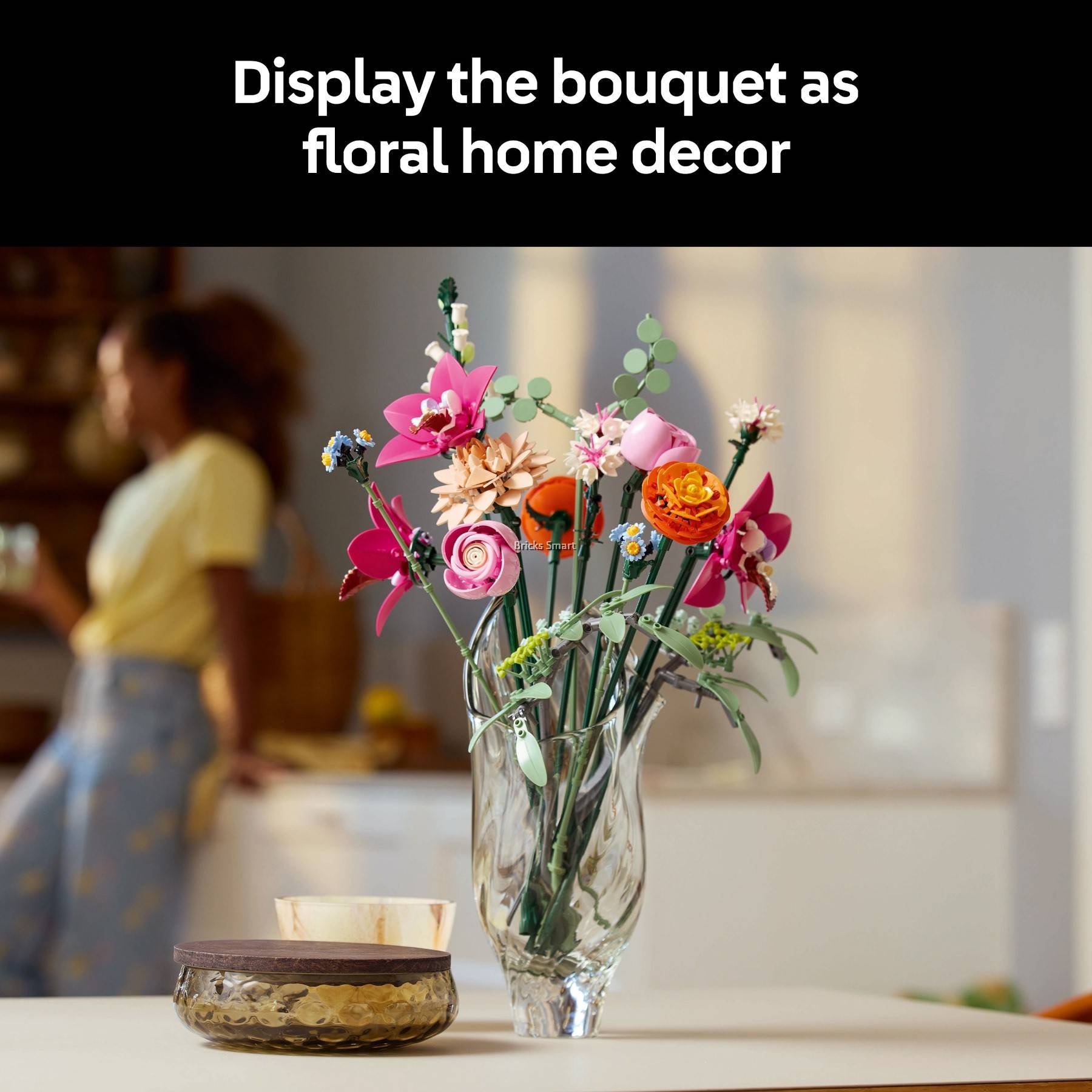 LEGO 10342 Botanicals Icons Pretty Pink Flower Bouquet Building Set ...