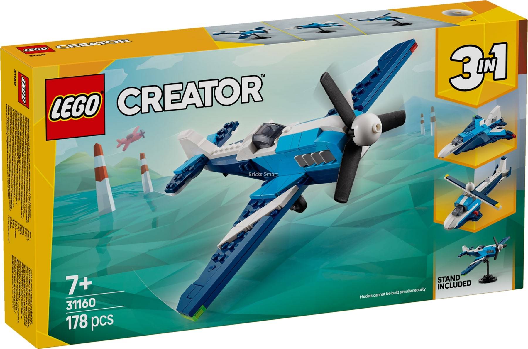 LEGO 31160 LEGO Creator Aircraft: Race Plane Building Toy Set (178 Pieces)