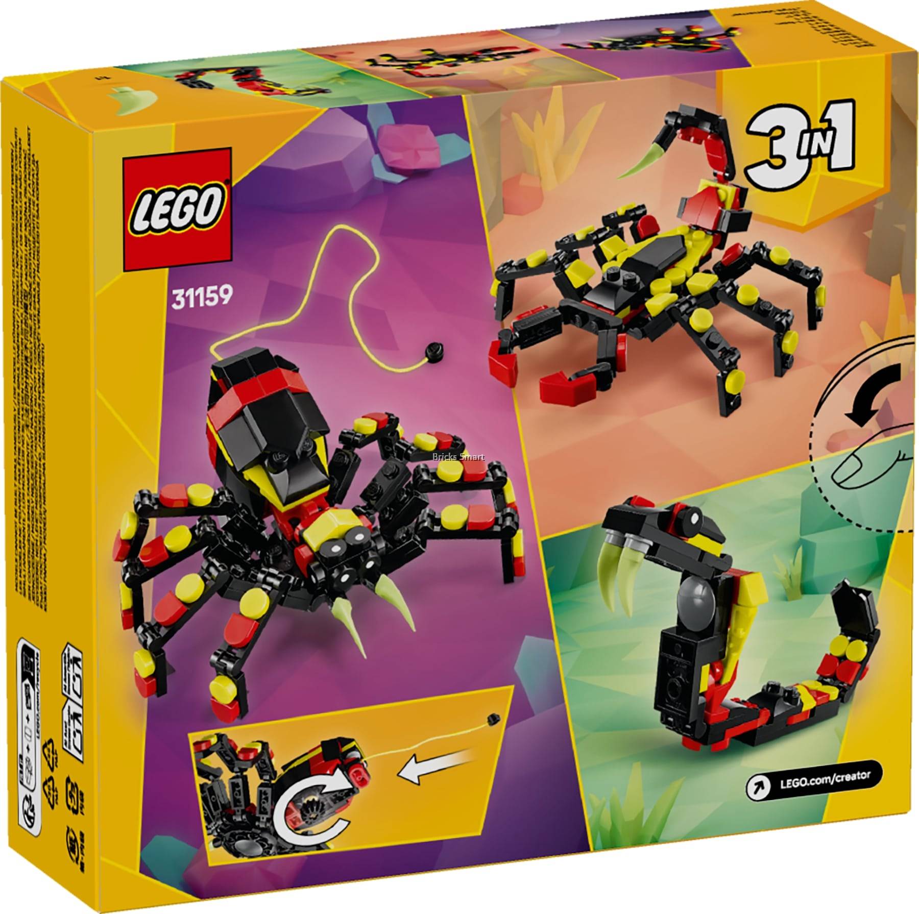 LEGO 31159 LEGO Creator Wild Animal: Surprising Spider Building Toy Set ...