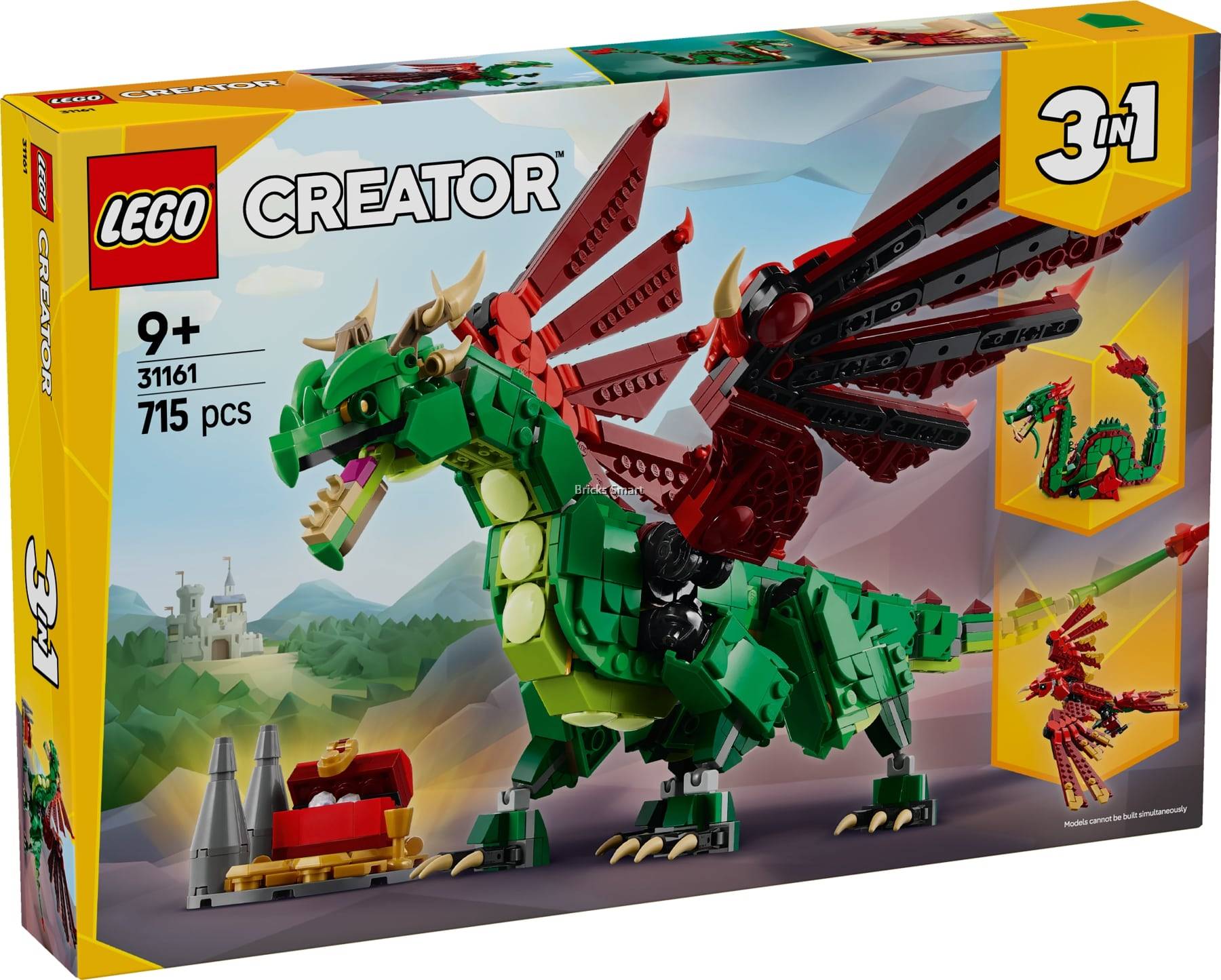 LEGO 31161 LEGO Creator Medieval Dragon Building Toy Set (715 Pieces)