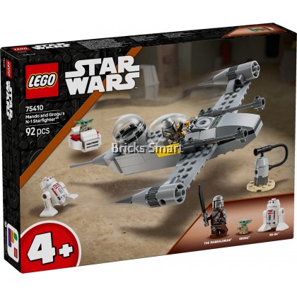 LEGO 75410 Star Wars Mando and Grogu's N-1 Starfighter Building Toy Set ...