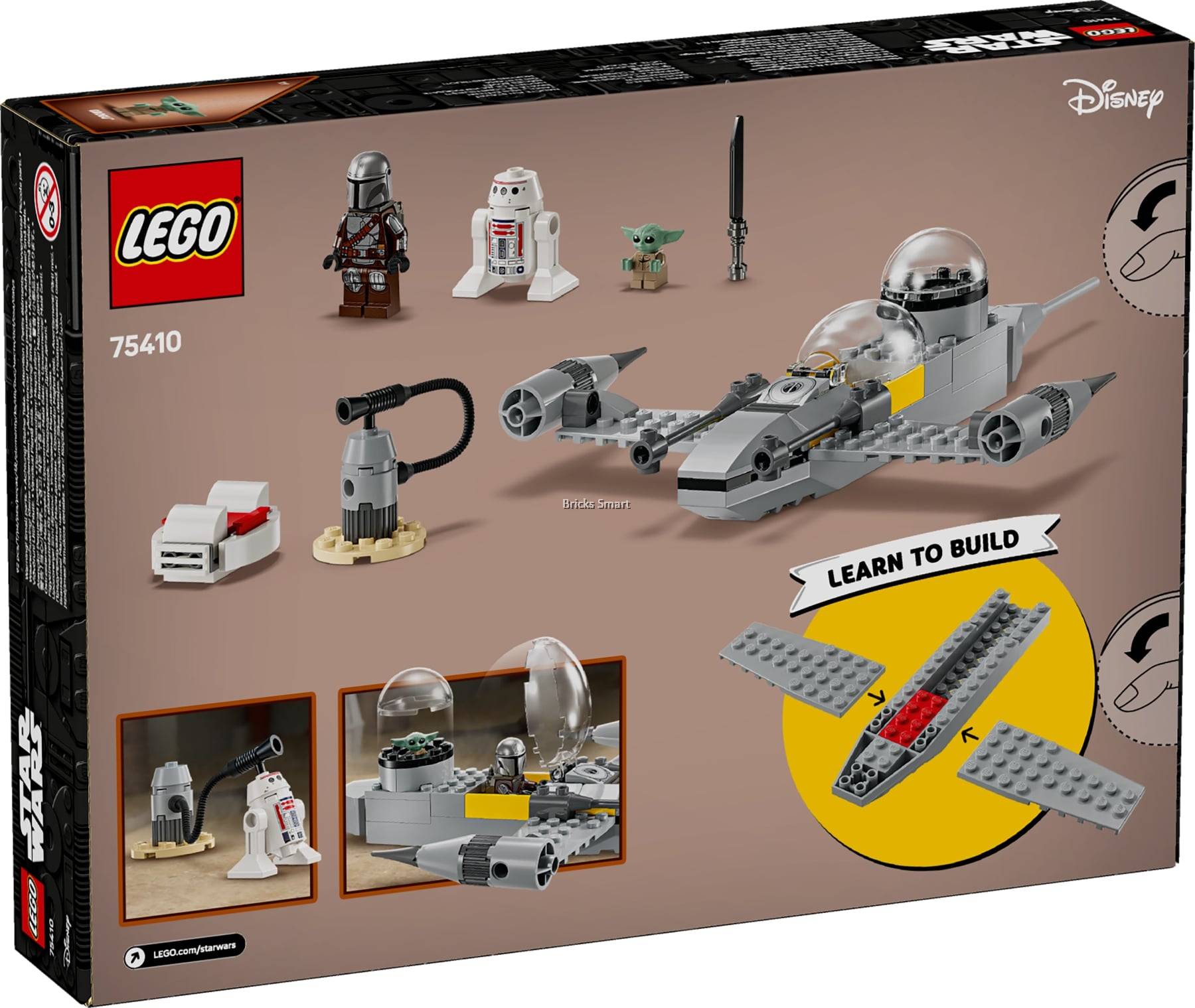 LEGO 75410 Star Wars Mando and Grogu's N-1 Starfighter Building Toy Set ...