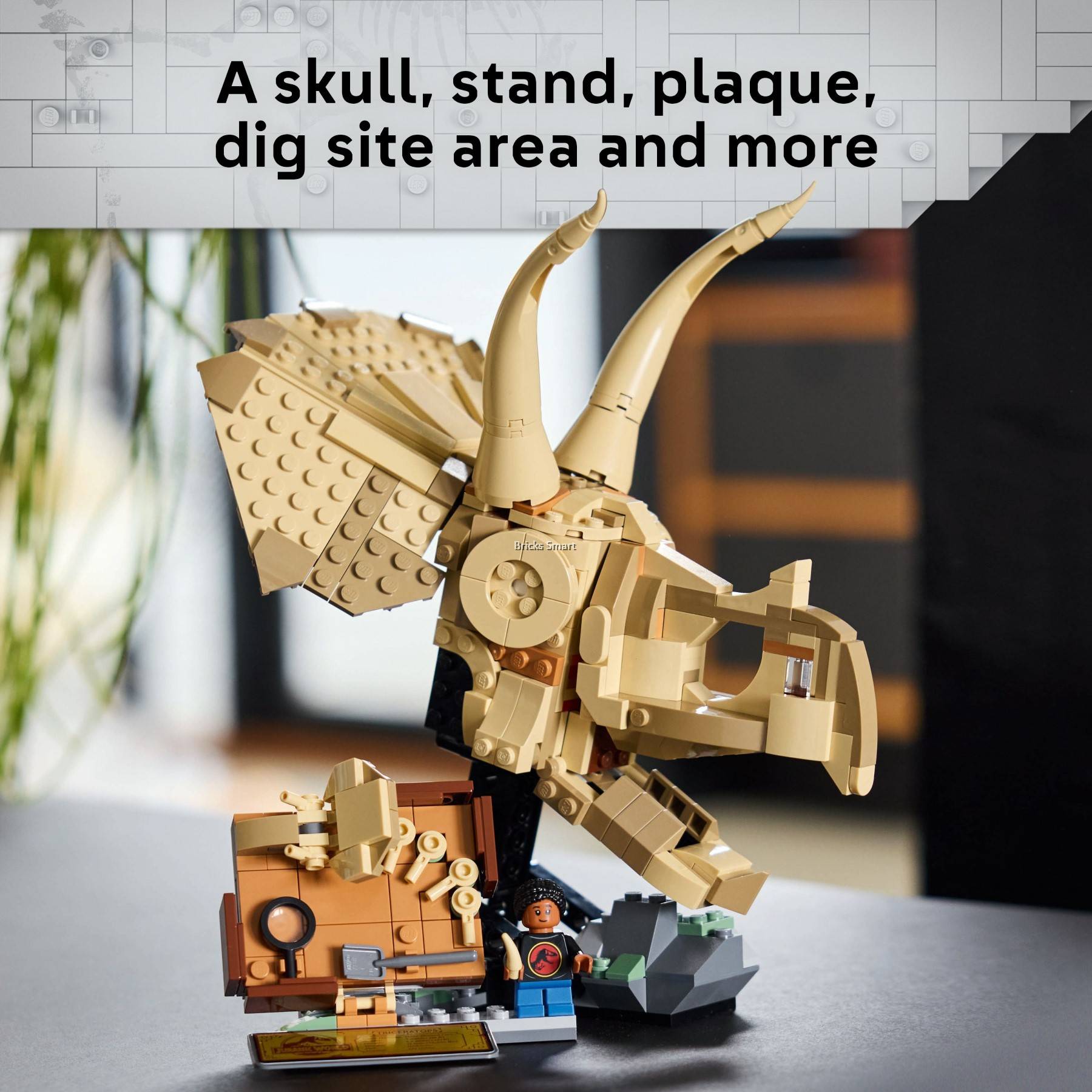 LEGO 76969 Jurassic World Dinosaur Fossils: Triceratops Skull Building ...