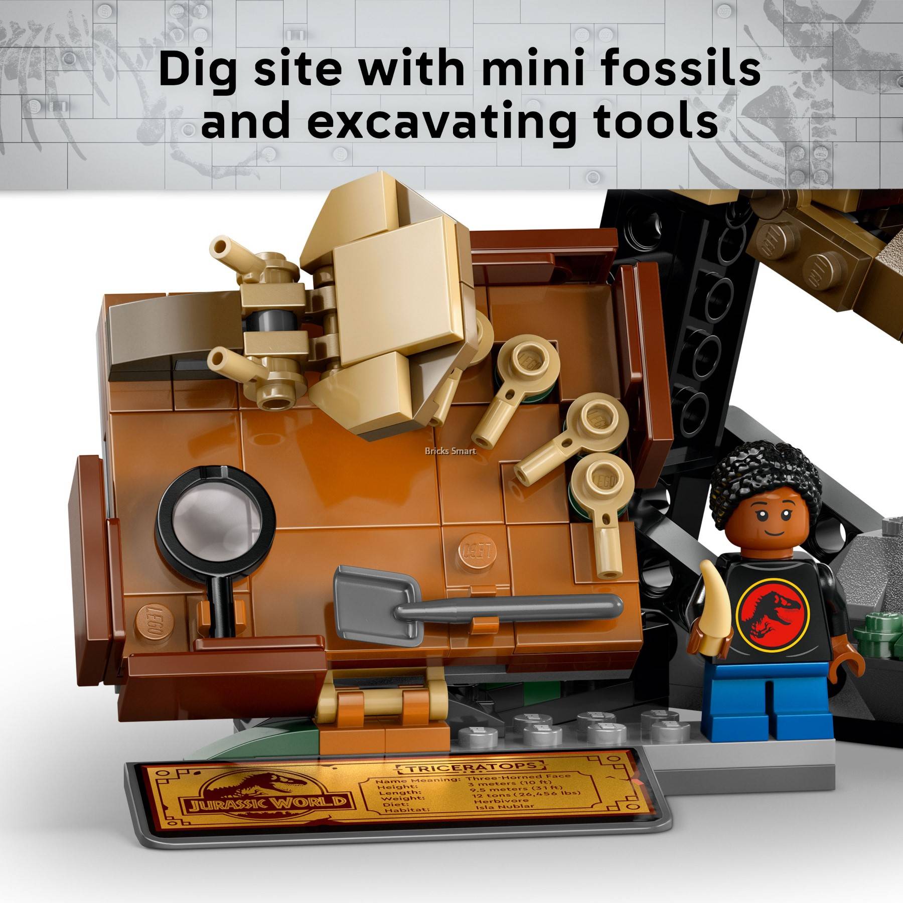 LEGO 76969 Jurassic World Dinosaur Fossils: Triceratops Skull Building ...